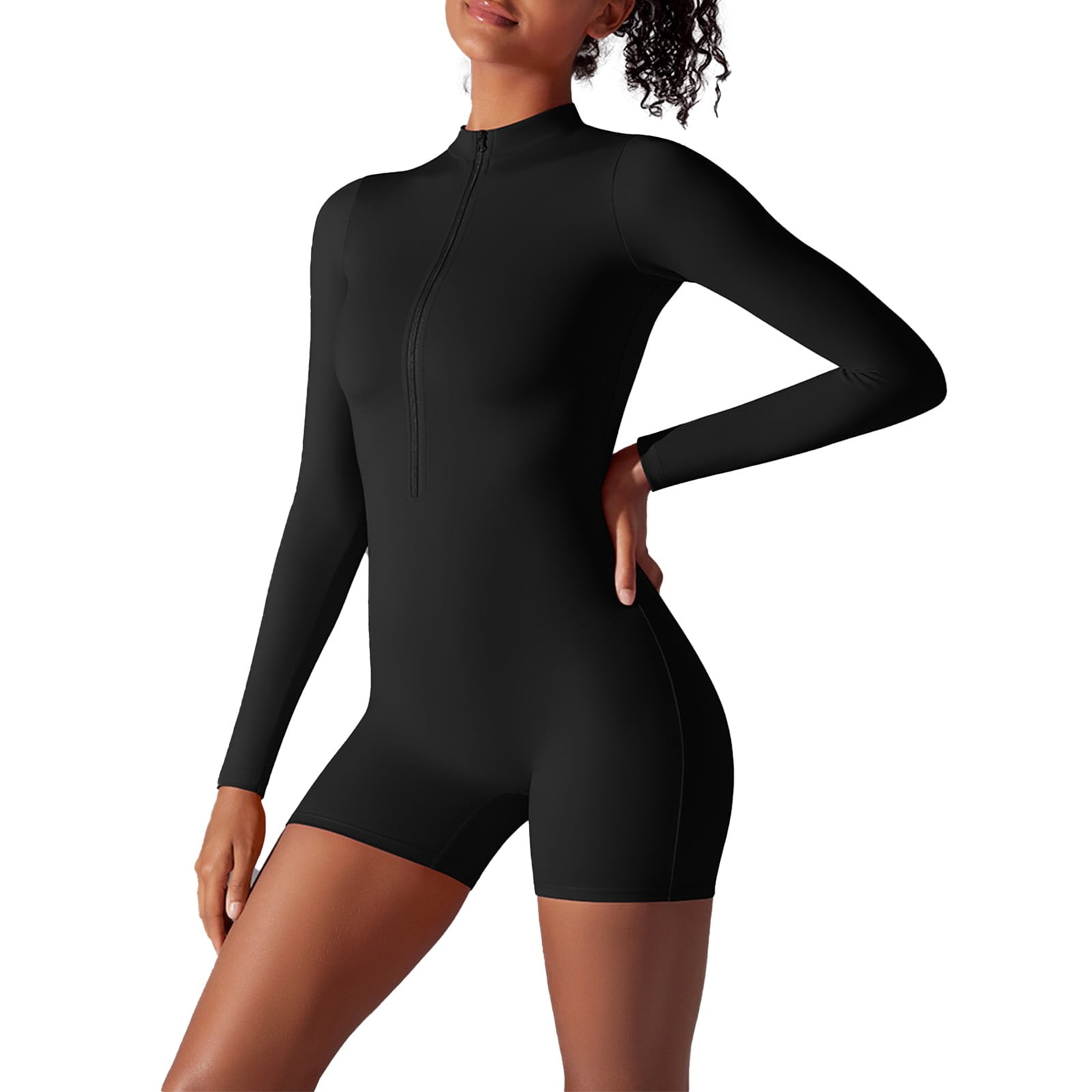 Zszcpp Summer Jumpsuits For Women 2025 Long Sleeve Cool Fitness Running ...