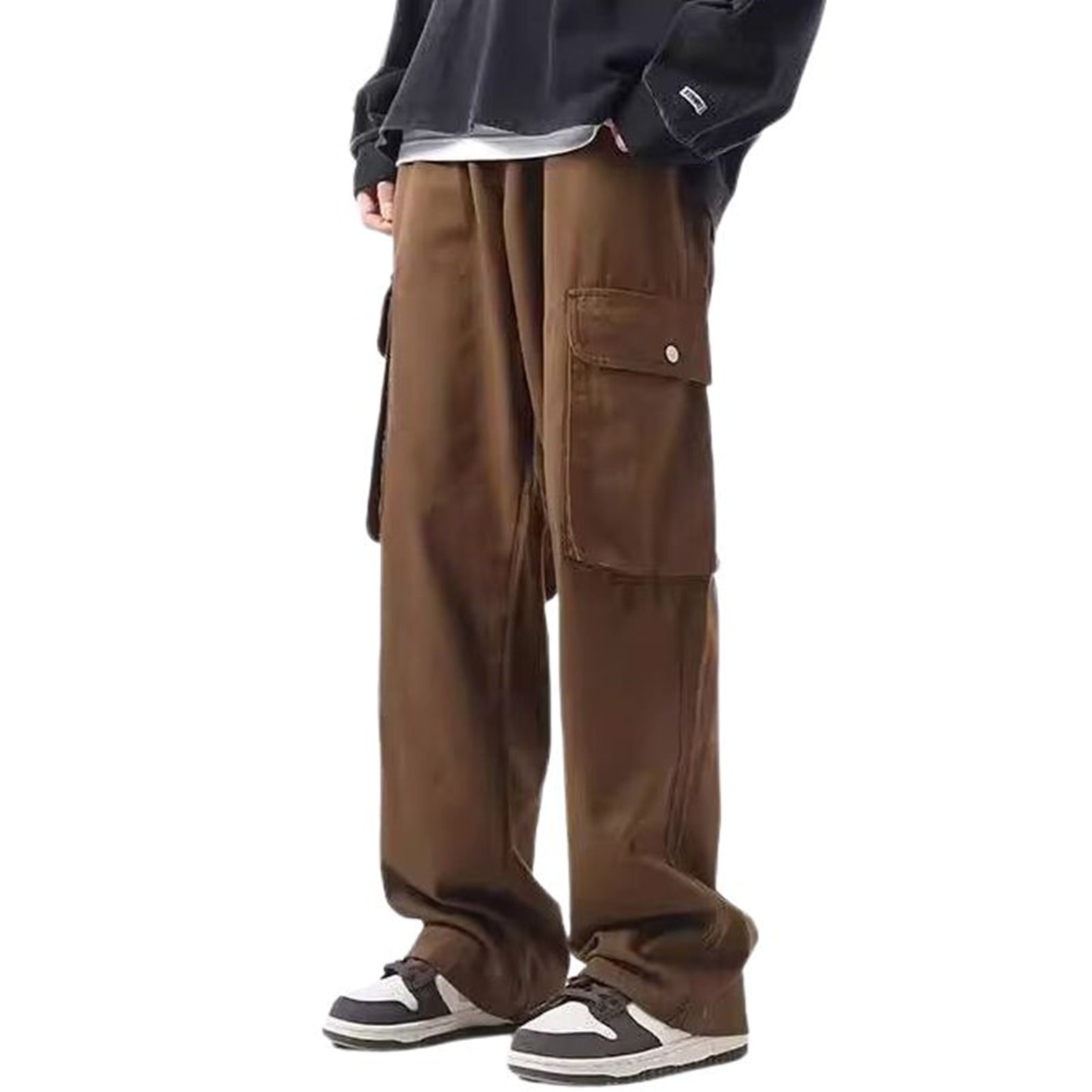 Zszcpp Summer Pants For Mens 2025 All Matching Plus Size Street Wear Cargo Pants Multi-Pocket ...