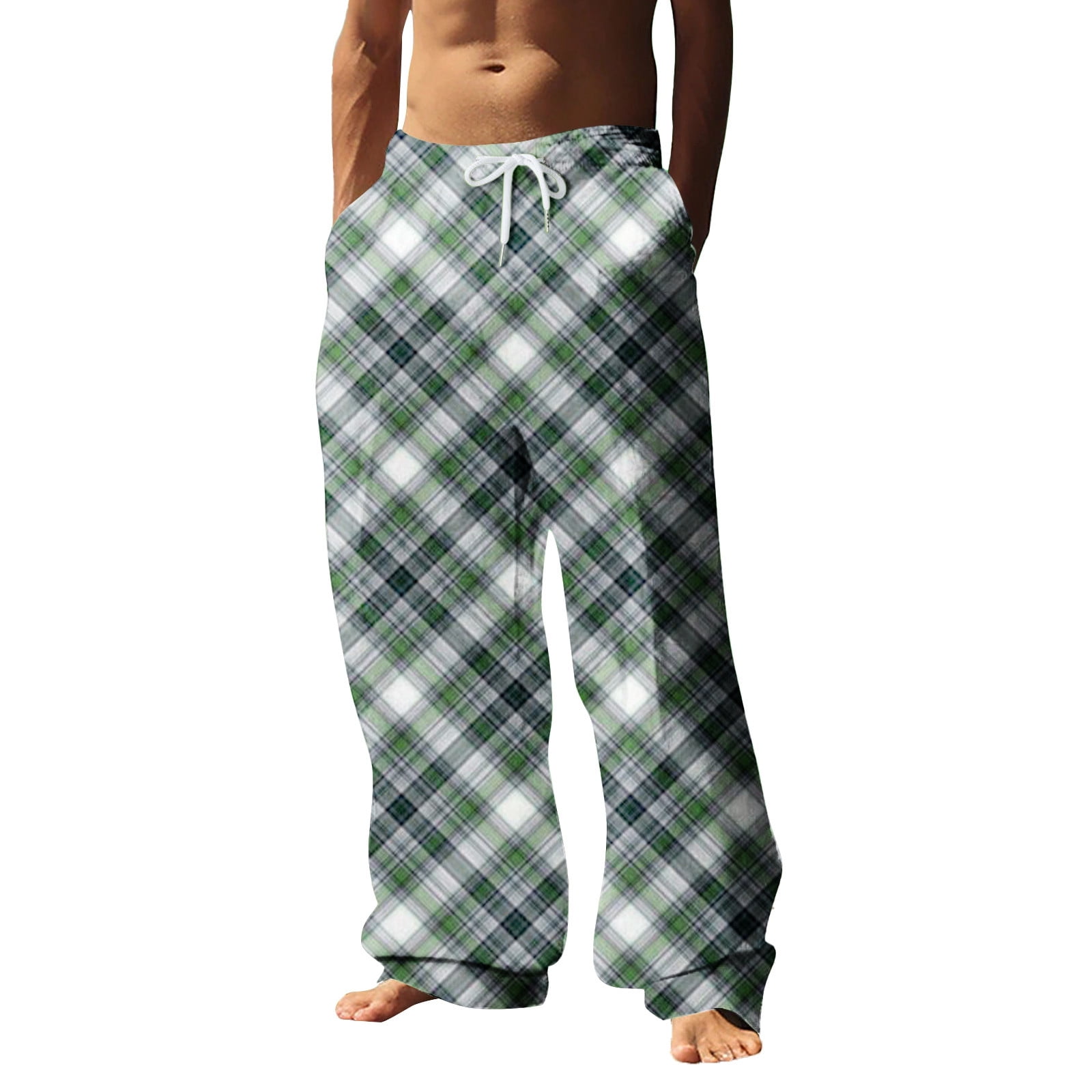 Zszcpp Summer Pants For Mens 2025 Long Drawstring Digital 3D Faddish ...