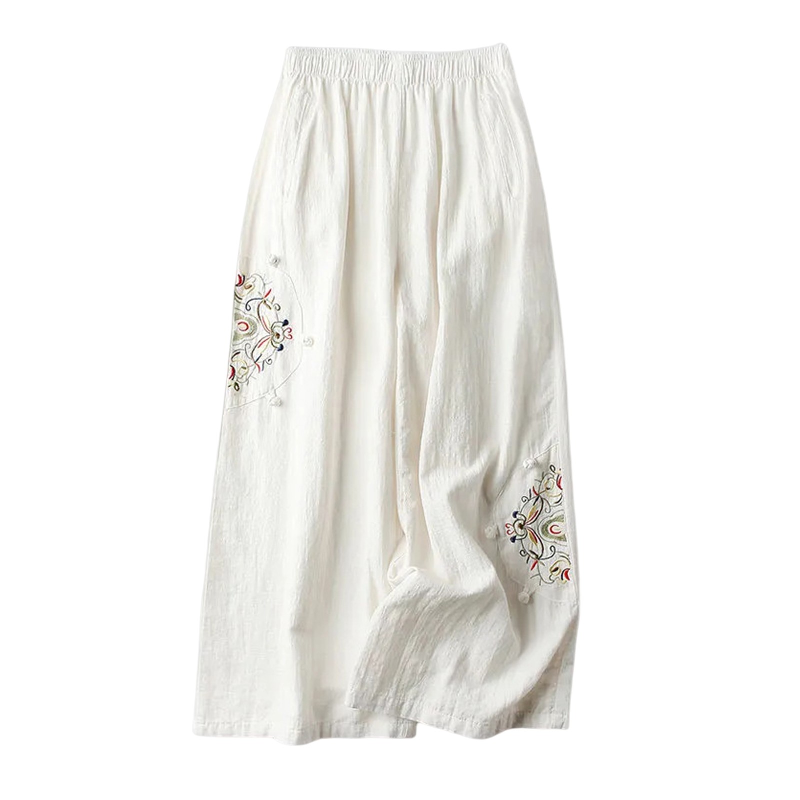 Zszcpp Summer Pants For Mens 2025 Pockets Embroidery Versatile Calf ...