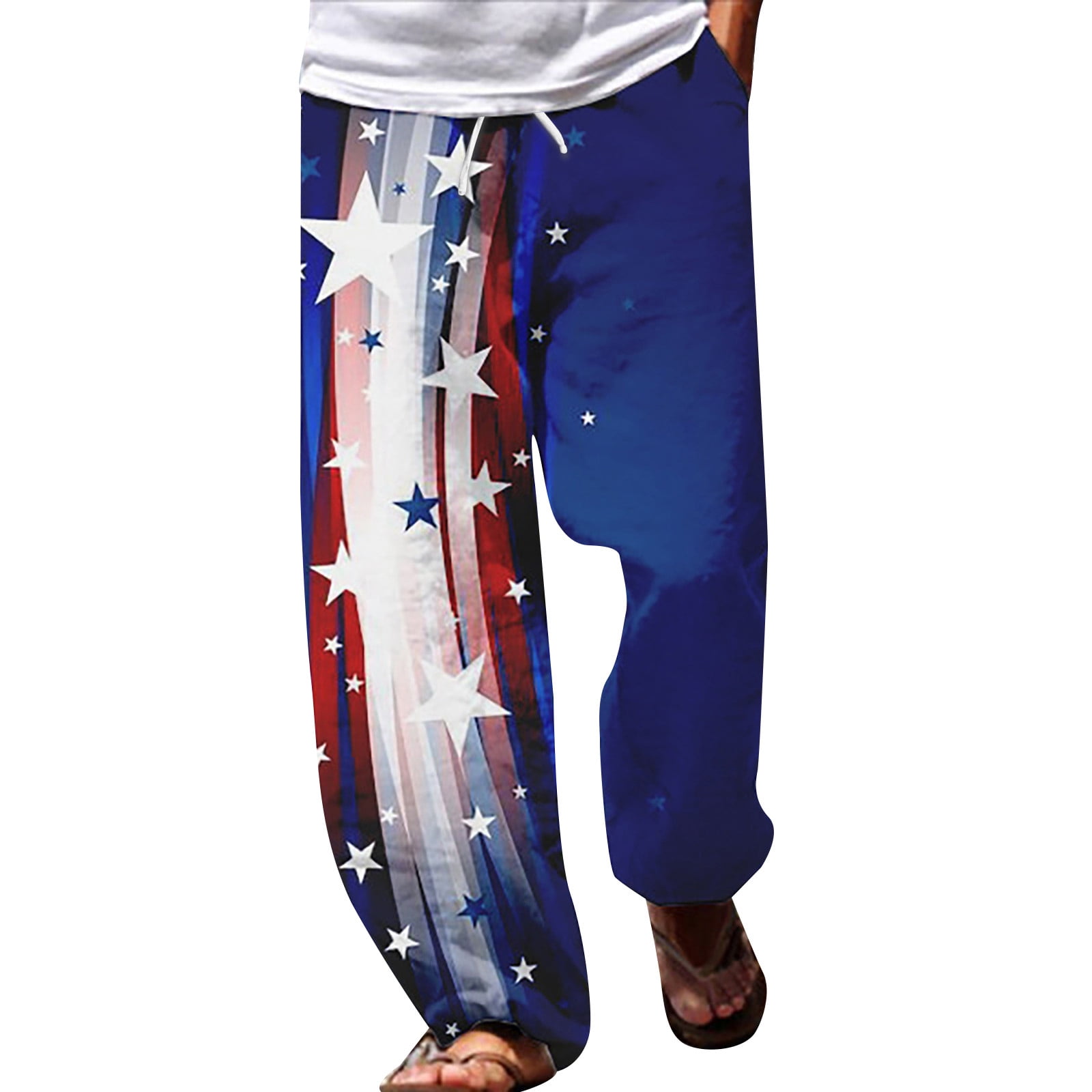 Zszcpp Summer Pants For Mens 2025 Seaside Cool Flag Patriotic ...