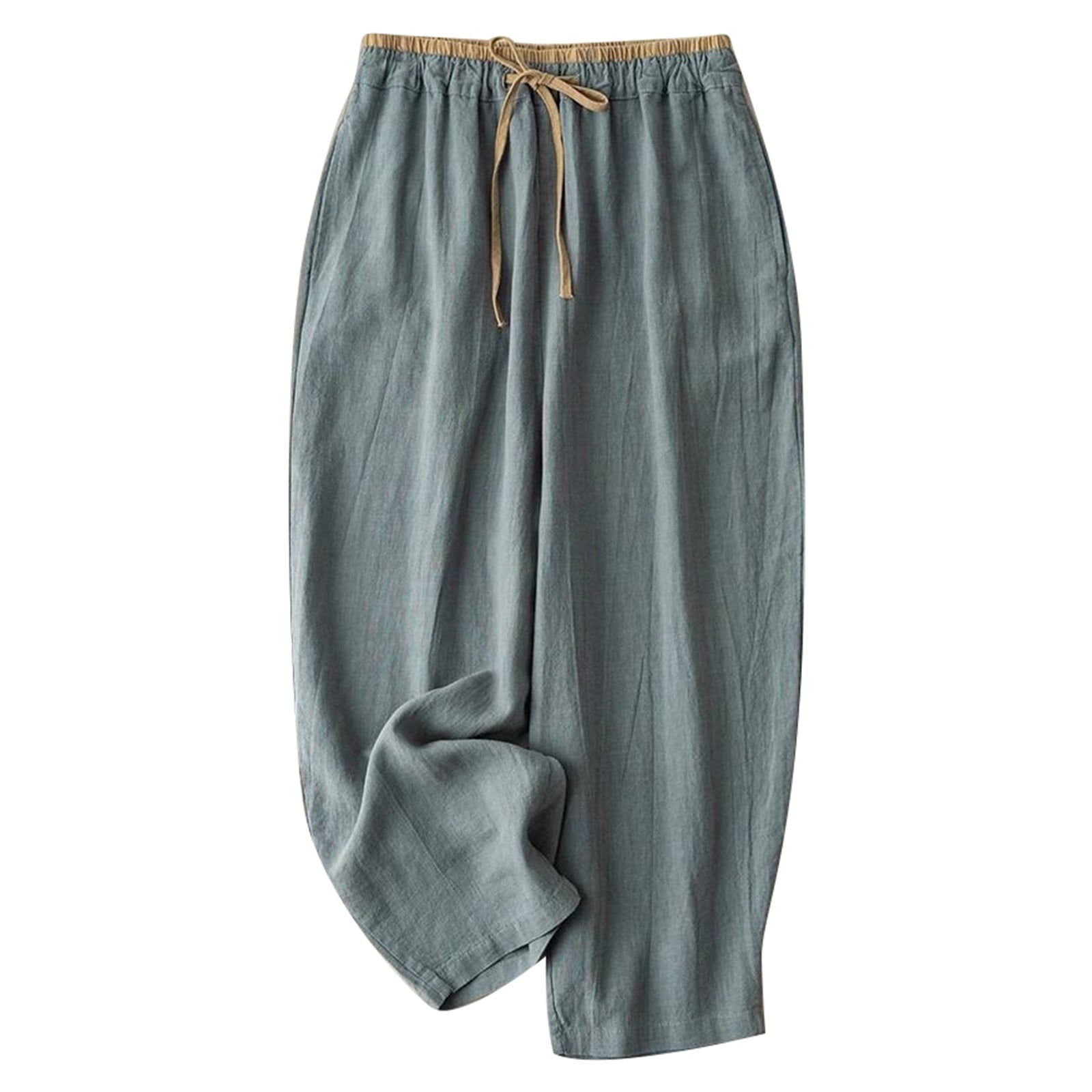 Zszcpp Summer Pants For Womens 2025 Color Blocked Retro Commuting ...