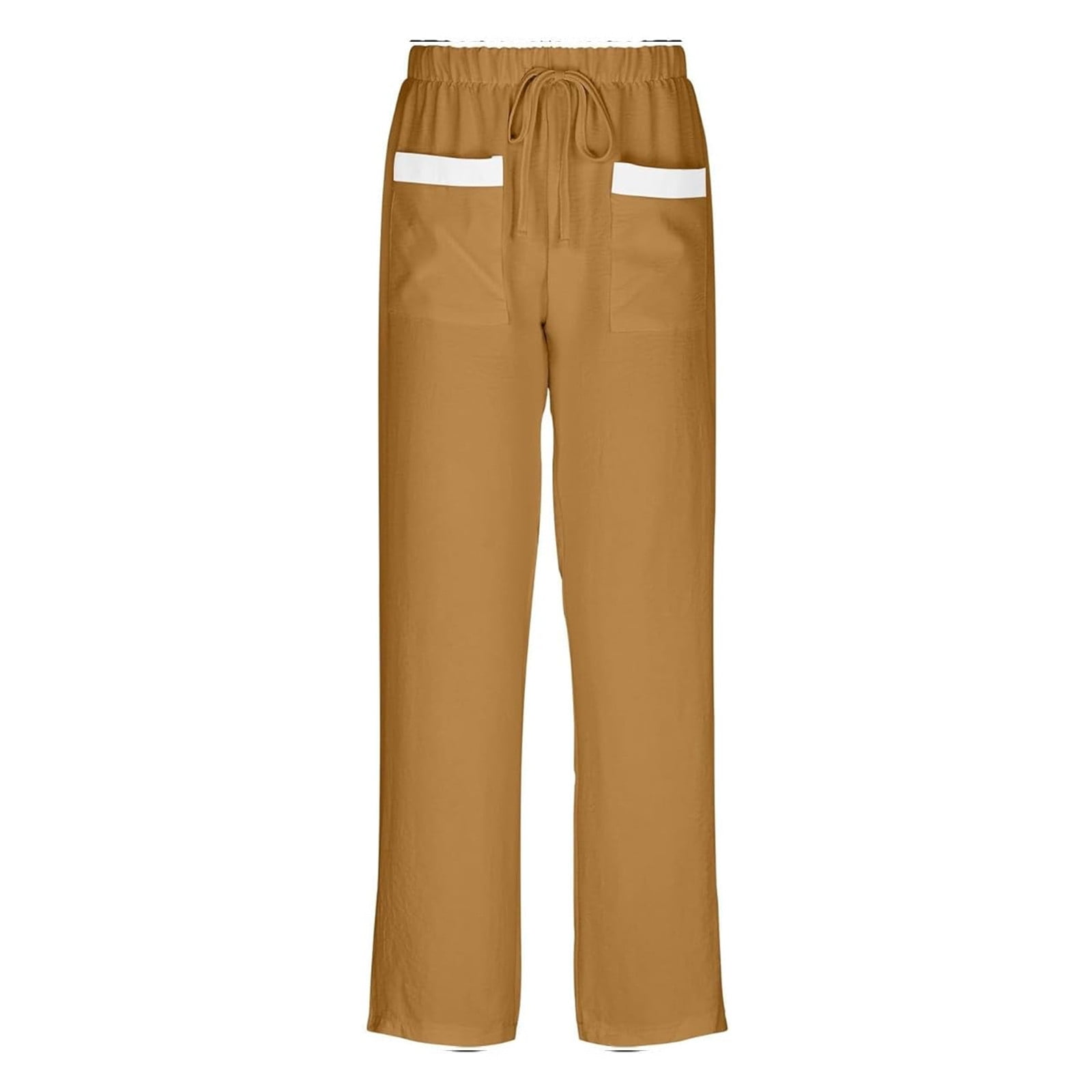 Zszcpp Summer Pants For Womens 2025 Linen Rope Tie Up Refreshing ...