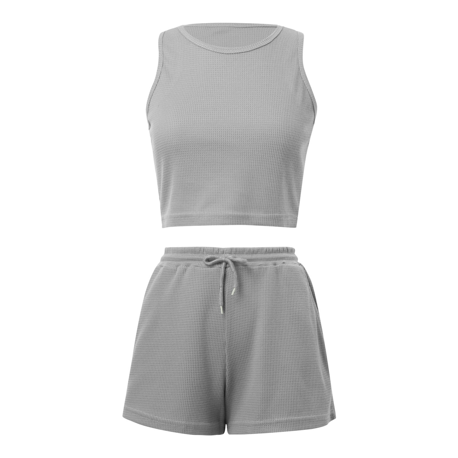 Zszcpp Women Shorts Sets Outfits Crop Relaxed High Waist Versatile ...