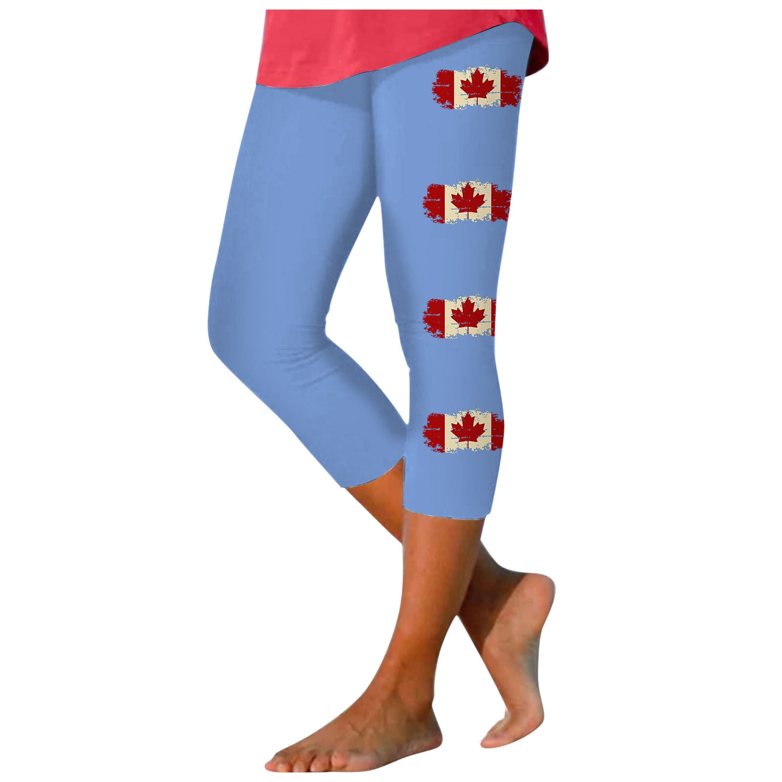 Zszcpp Womens Capri Leggings Calf Length Exercise Relaxation Regular ...