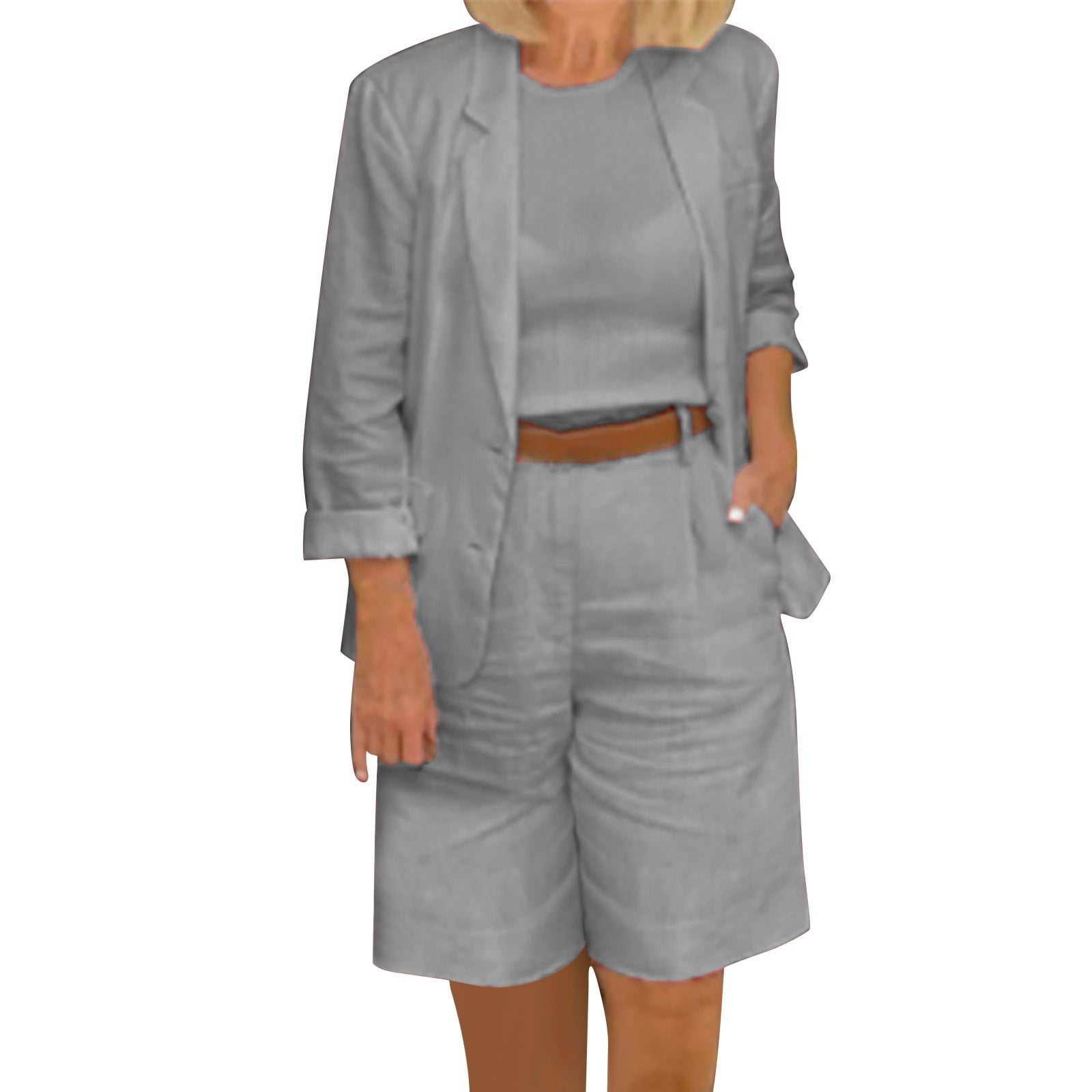 Zszcpp Young Adult Outfits Sets Women Shorts Set Business Temperament ...