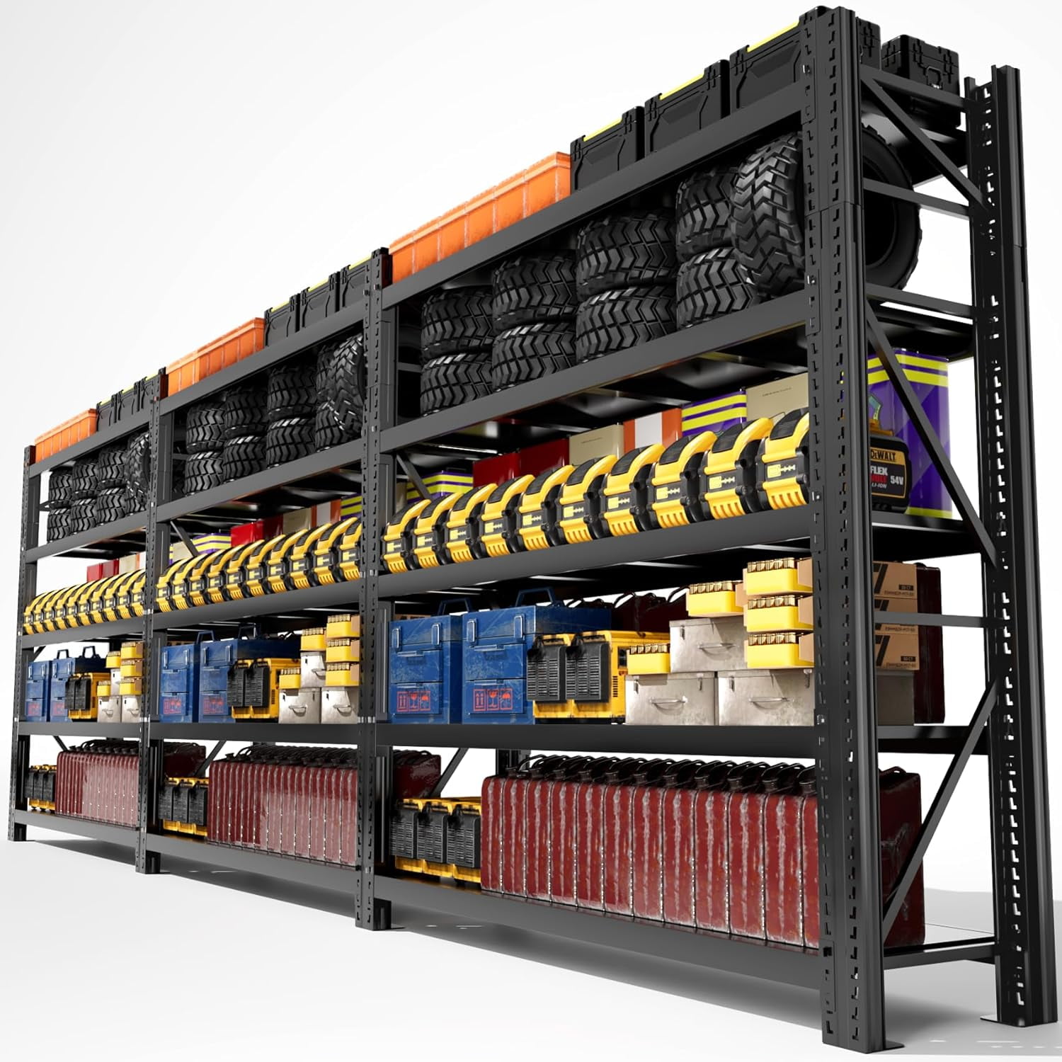 Ztysn Garage Shelving Heavy Duty - 236" W Extra Large Metal Shelving ...
