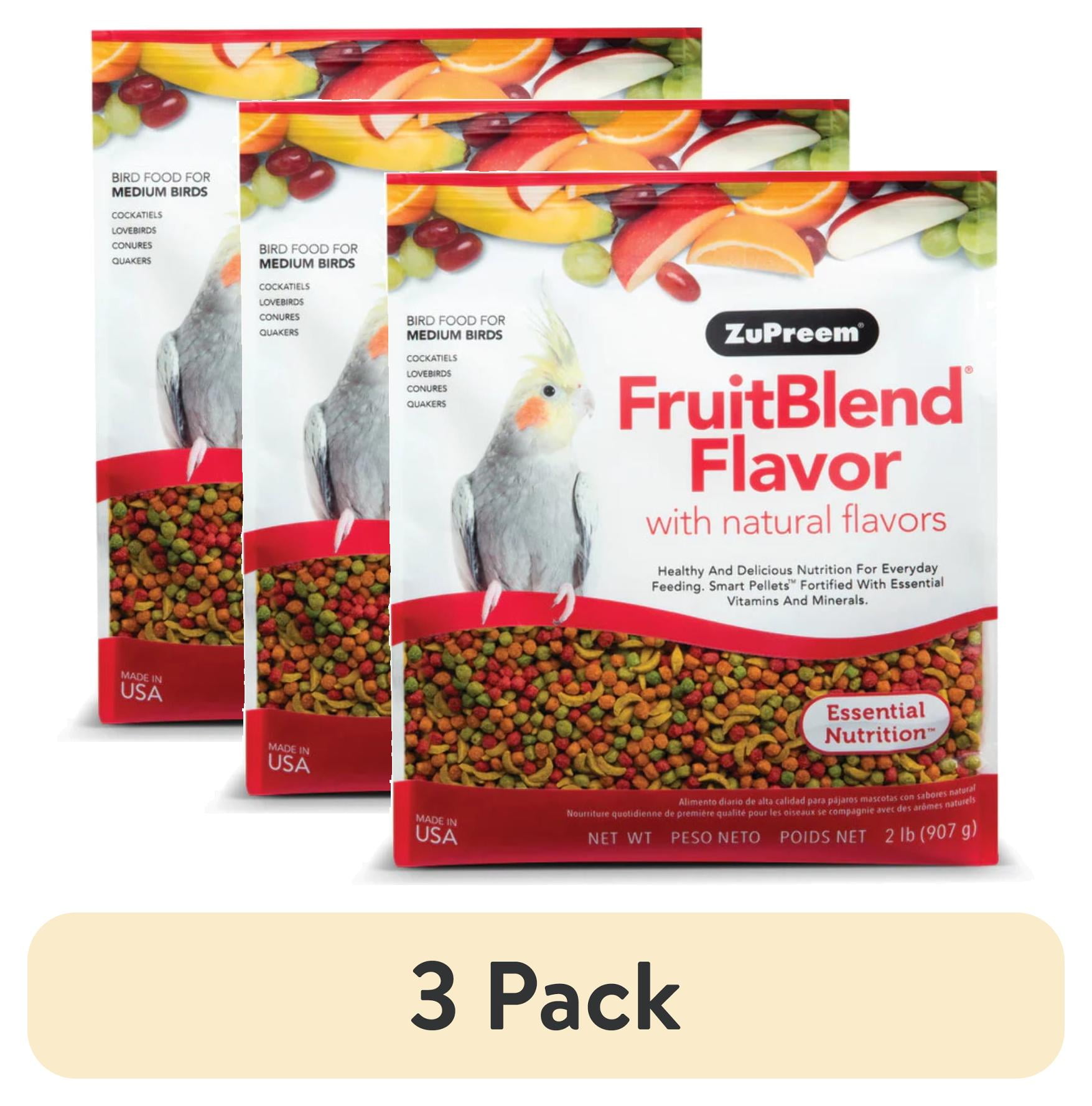 (3 pack) ZuPreem FruitBlend Flavor with Natural Flavors Bird Food for ...