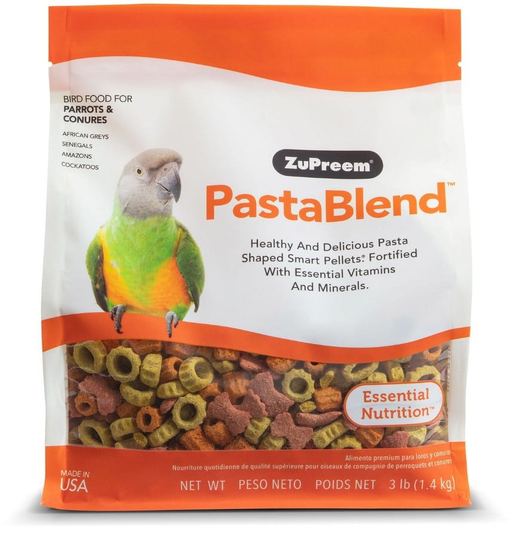ZuPreem PastaBlend Bird Food for Parrots and Conures [Bird Parrot Food ...