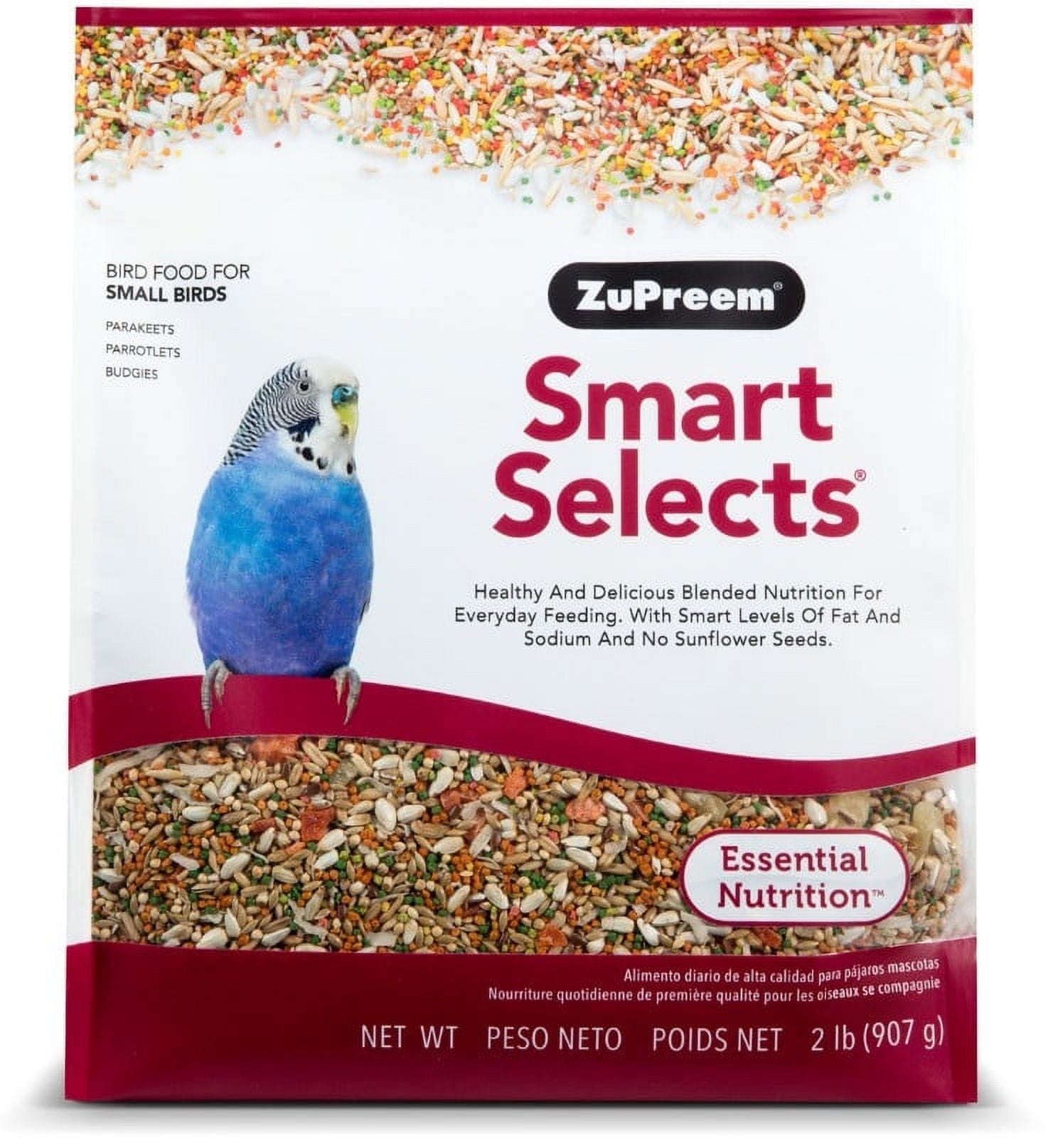 ZuPreem Smart Selects Everyday Feeding Bird Food for Small Birds, 2 lb ...