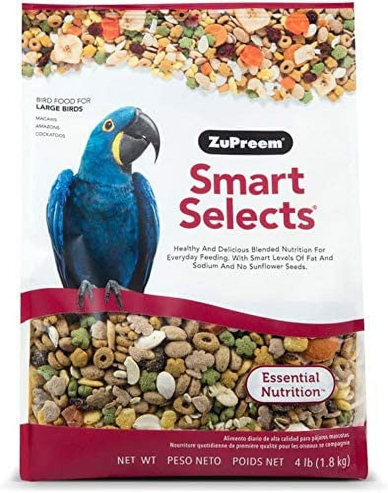 ZuPreem Smart Selects Macaw Bird Food Mix, 4-lb Bag - Walmart.com