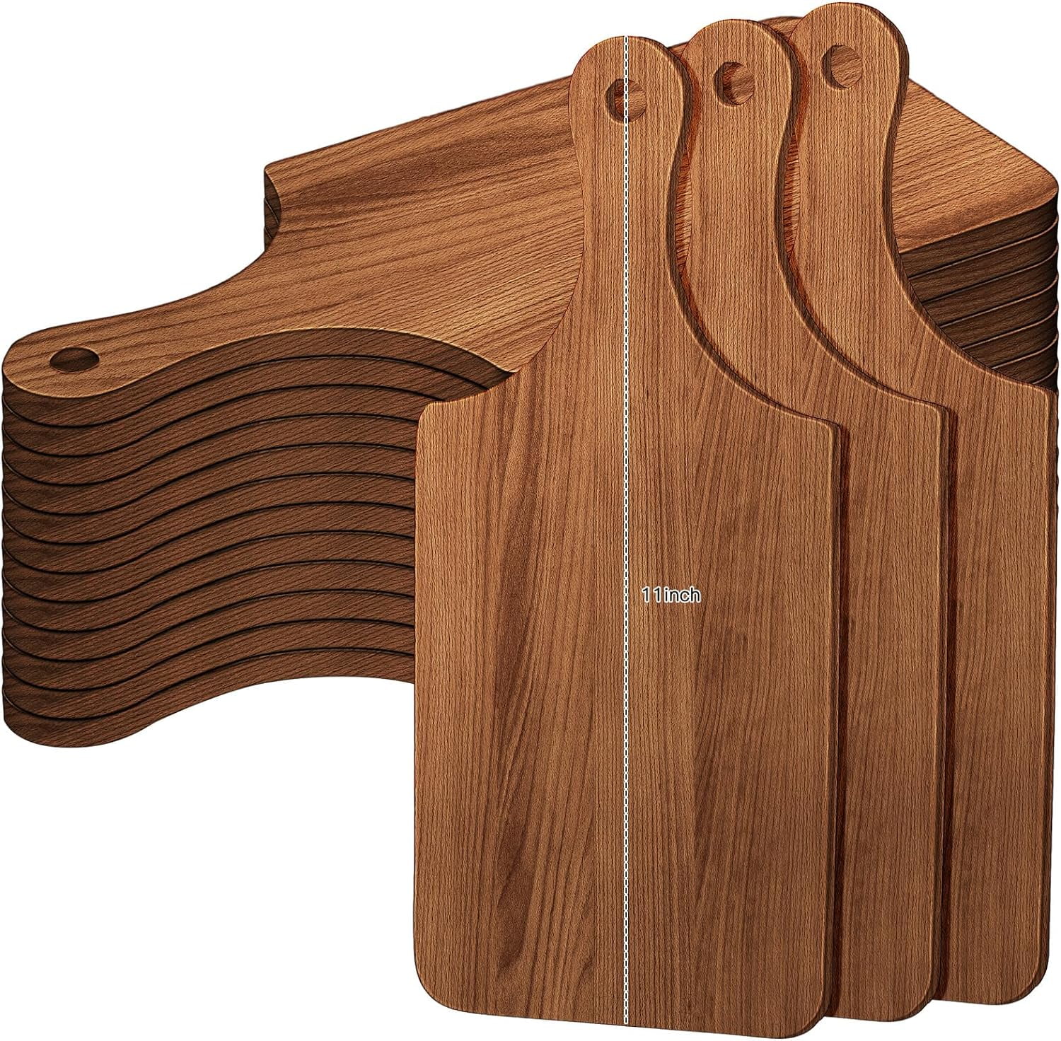 12 Pcs Bulk Cutting Board Wood Chopping Board with Handle Laser ...