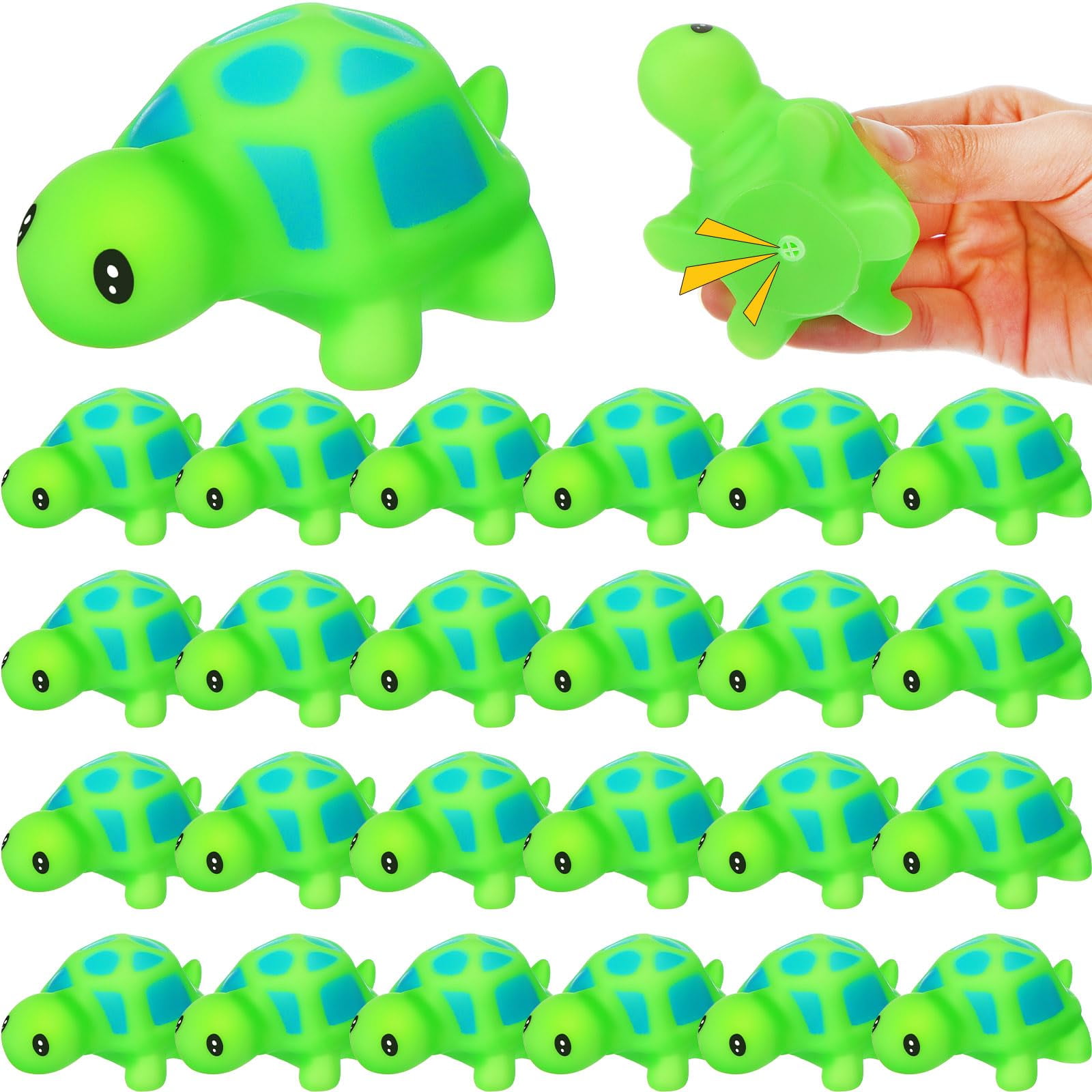 Zubebe Rubber Frogs Squeak and Floating Frog Sea Turtle Rubber Bath Toy ...