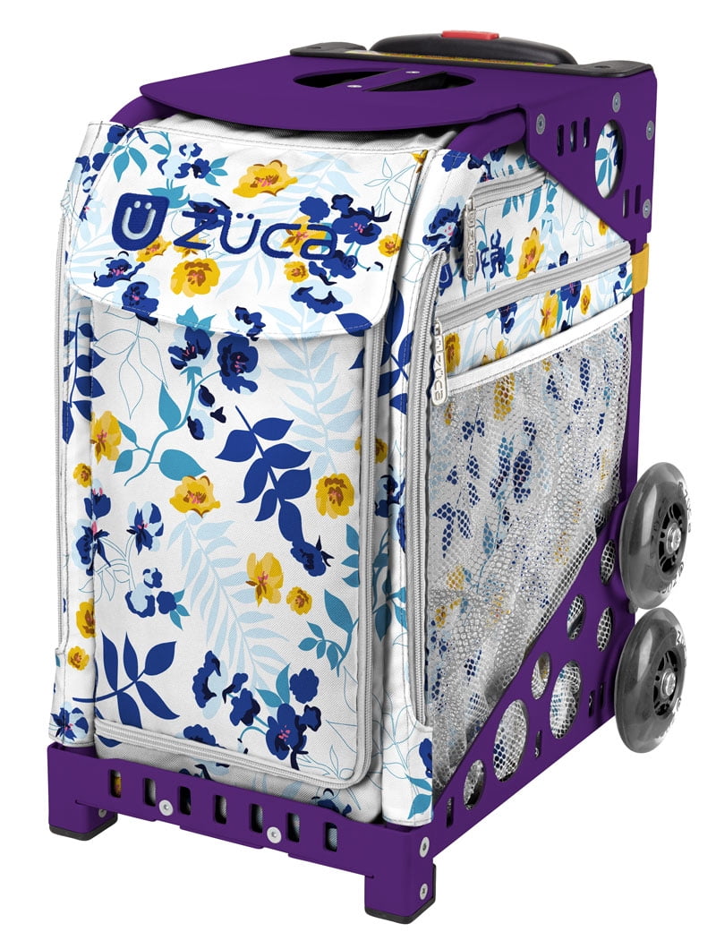 Zuca 18" Sport Bag - Boho Floral with Flashing Wheels (Purple Frame ...