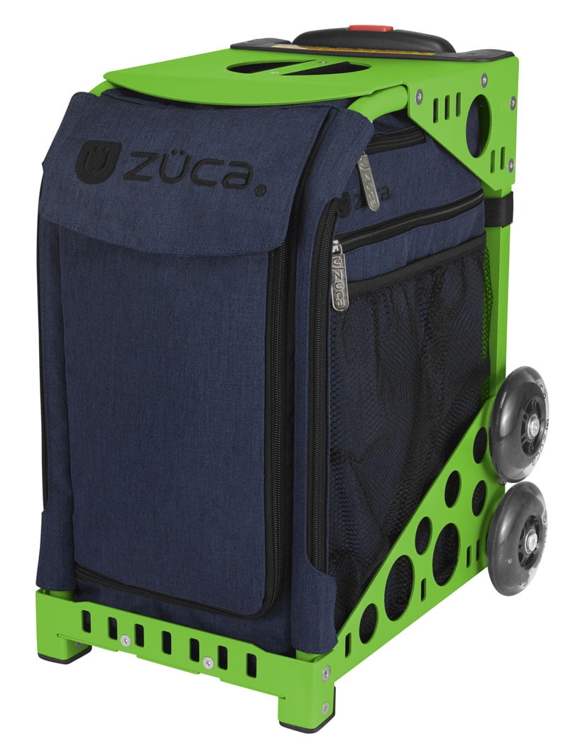 Zuca 18" Sport Bag - Cobalt with Flashing Wheels (Green Frame ...
