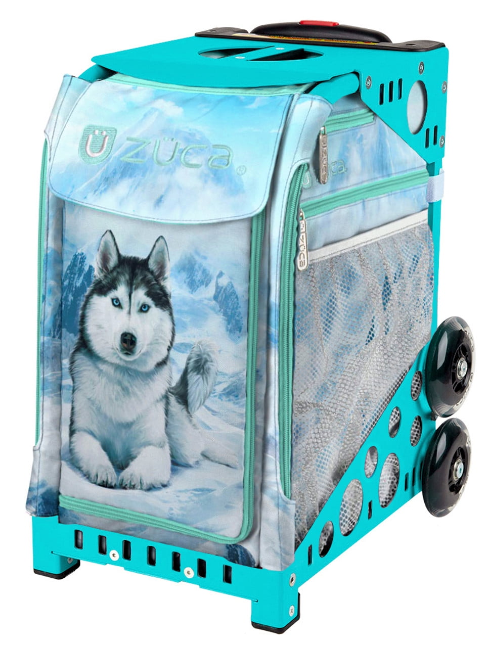 "Zuca 18"" Wheeled Sport Luggage - Husky Bag with Flashing Turquoise ...