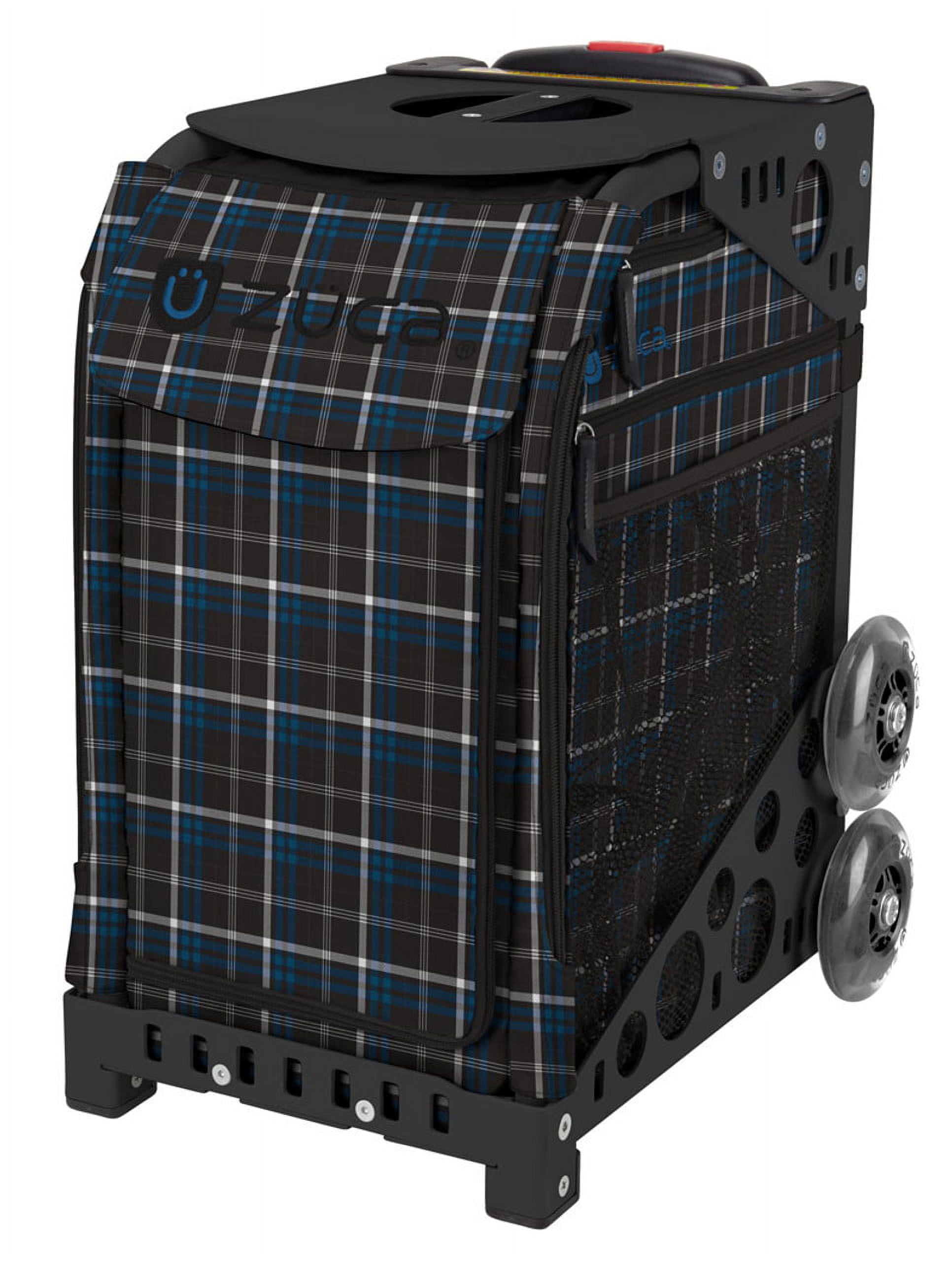 Zuca 18" Sport Bag - Imperial Plaid with Flashing Wheels (Black Frame ...