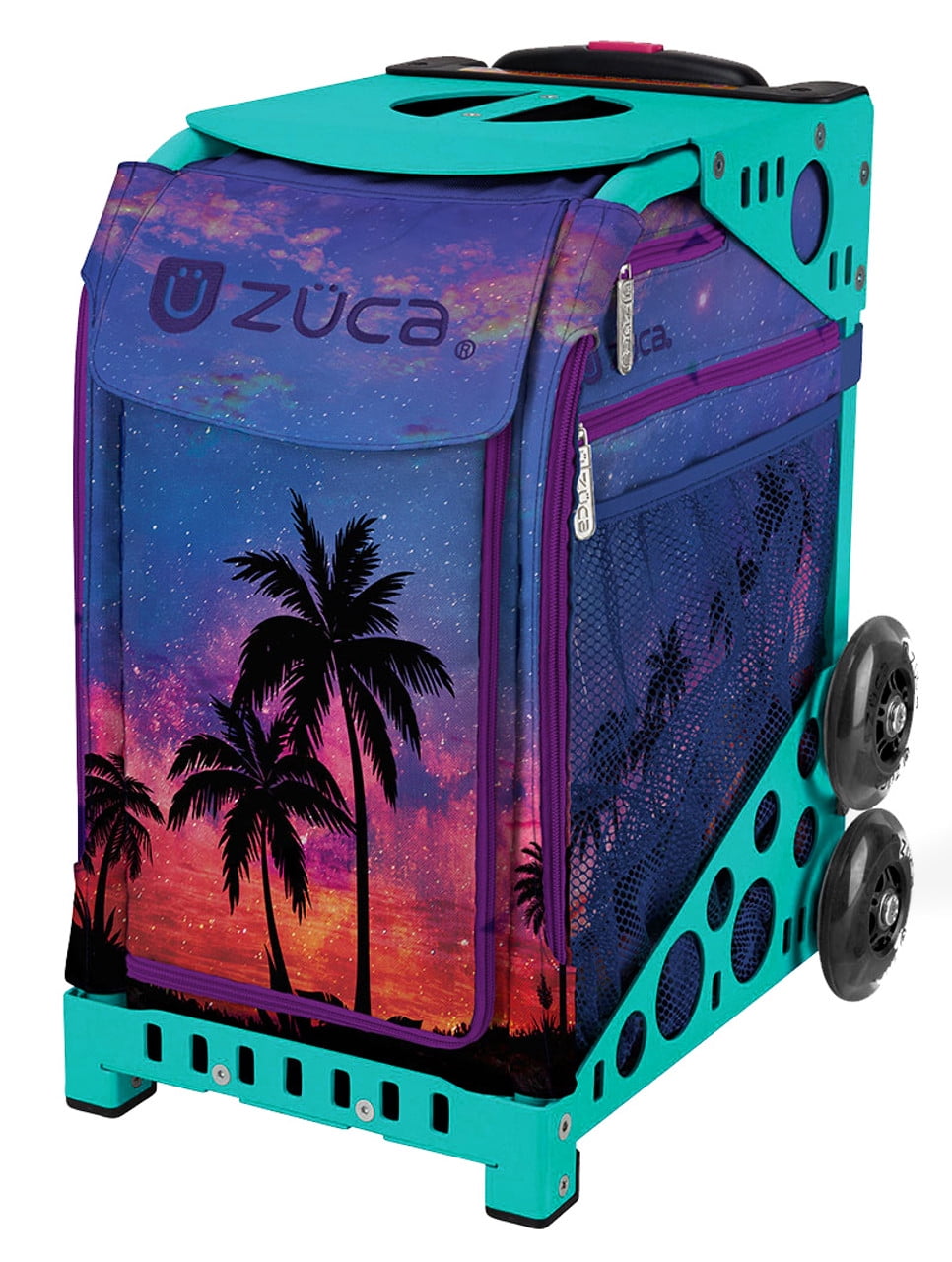 Zuca 18" Sport Bag - Island Life with Flashing Wheels (Turquiose Frame ...