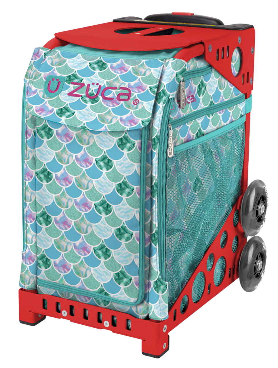 Zuca 18" Sport Bag - Kokomo Mermaid with Flashing Wheels (Red Frame ...