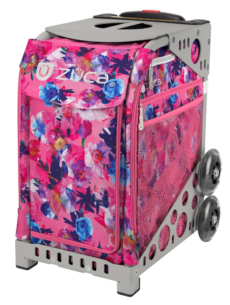 Zuca 18" Sport Bag - Romantic Botanic with Flashing Wheels (Gray Frame ...