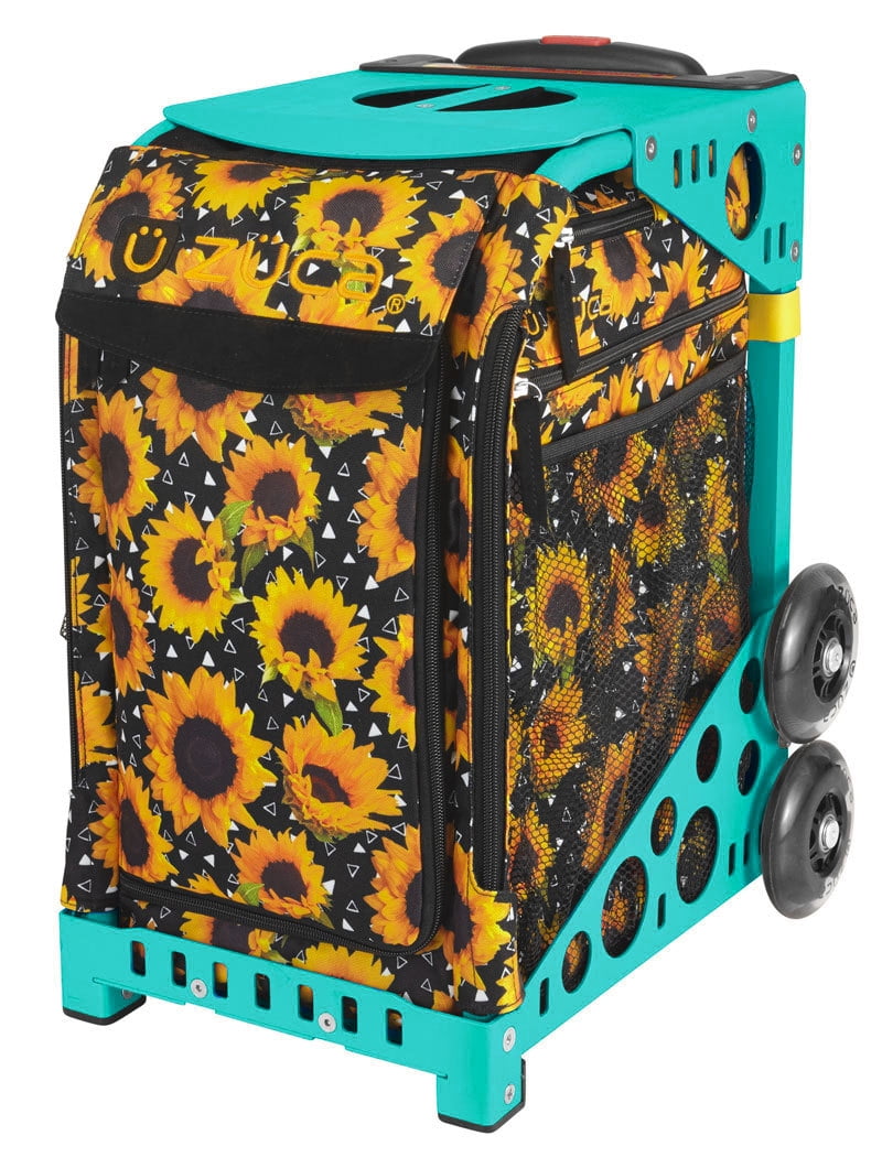 Zuca 18" Sport Bag - Sunflower Power with Flashing Wheels (Turquoise ...