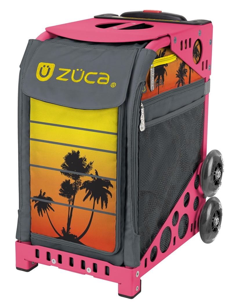 Zuca 18" Sport Bag - Tropical Sunset with Flashing Wheels (Pink Frame ...
