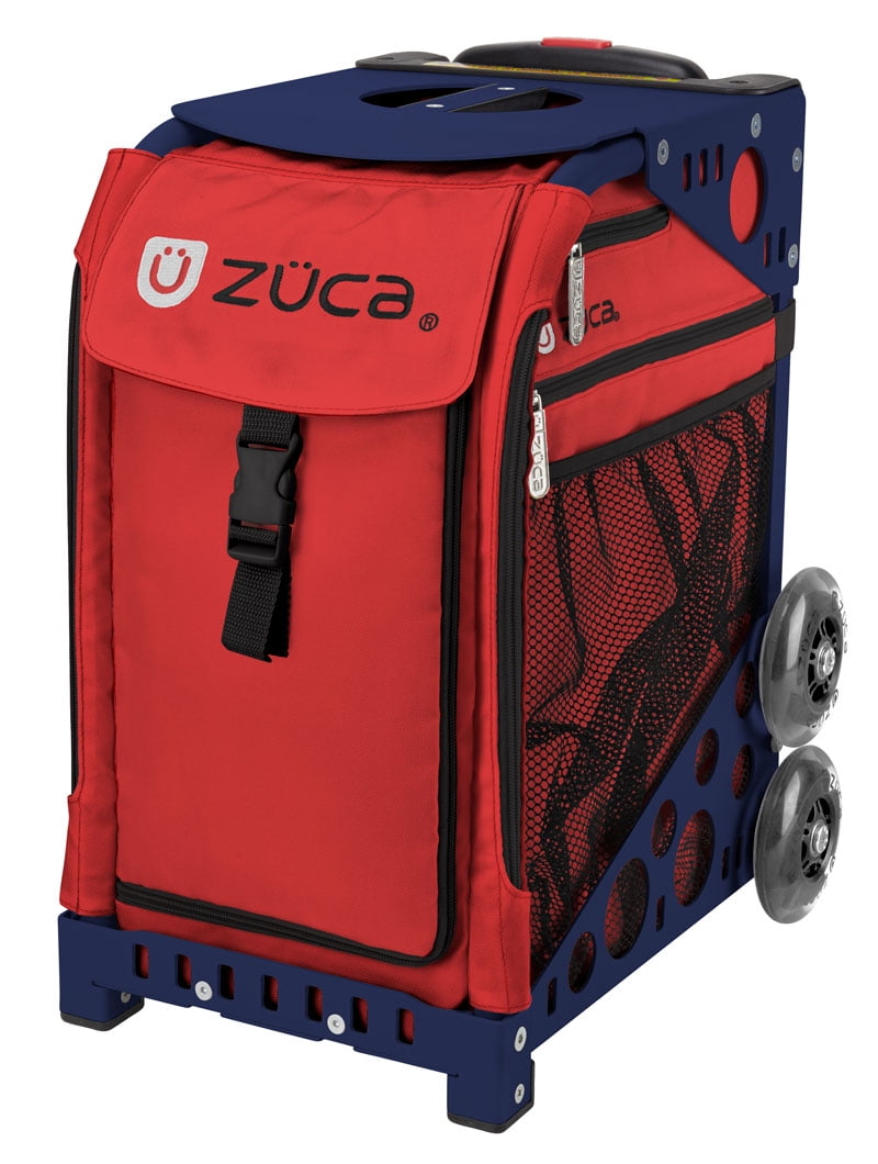 Zuca Chili Red Sport Insert Bag and Navy Blue Frame with Flashing ...
