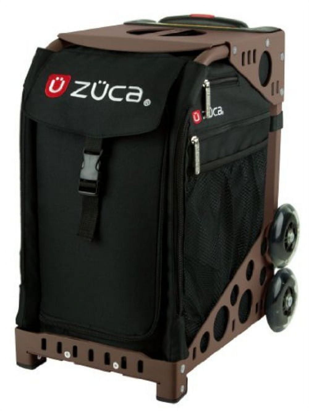 Zuca Insert Bag Obsidian Insert & Brown Frame with Flashing Wheels ...