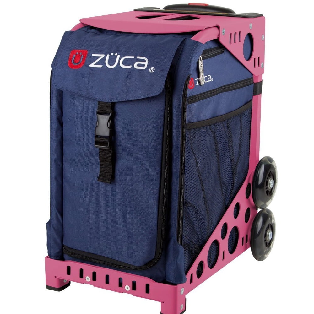 Zuca Midnight Navy Insert Bag & Pink Frame with Flashing Wheels ...