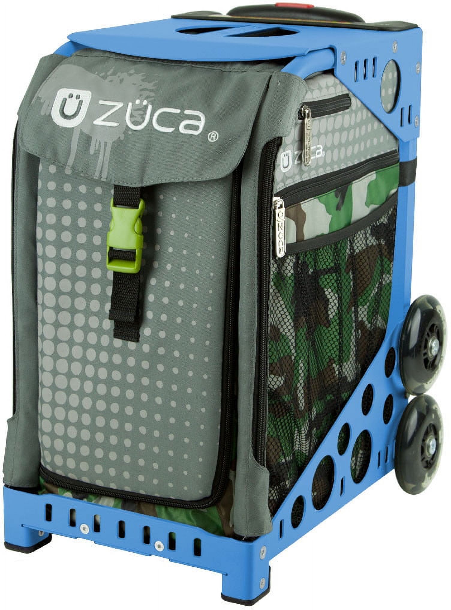 Zuca Paintball Insert Bag & Sport Frame (Blue) w/ Flashing Wheels ...