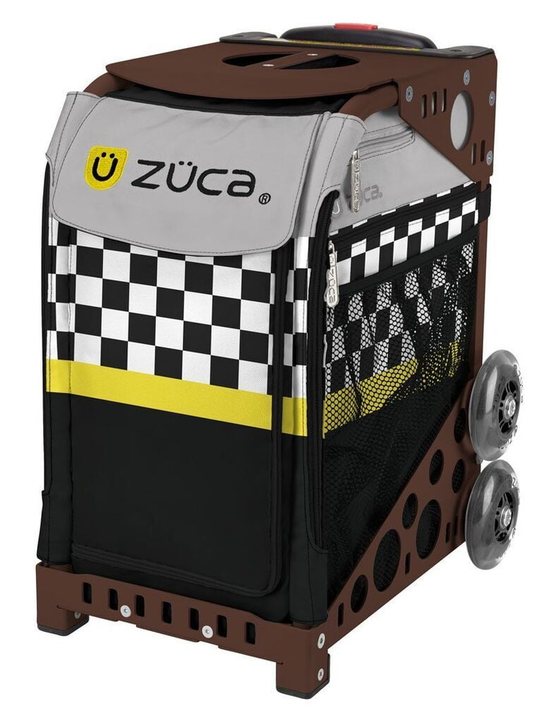 Zuca Sk8ter Block Sport Bag and Brown Frame with Flashing Wheels ...