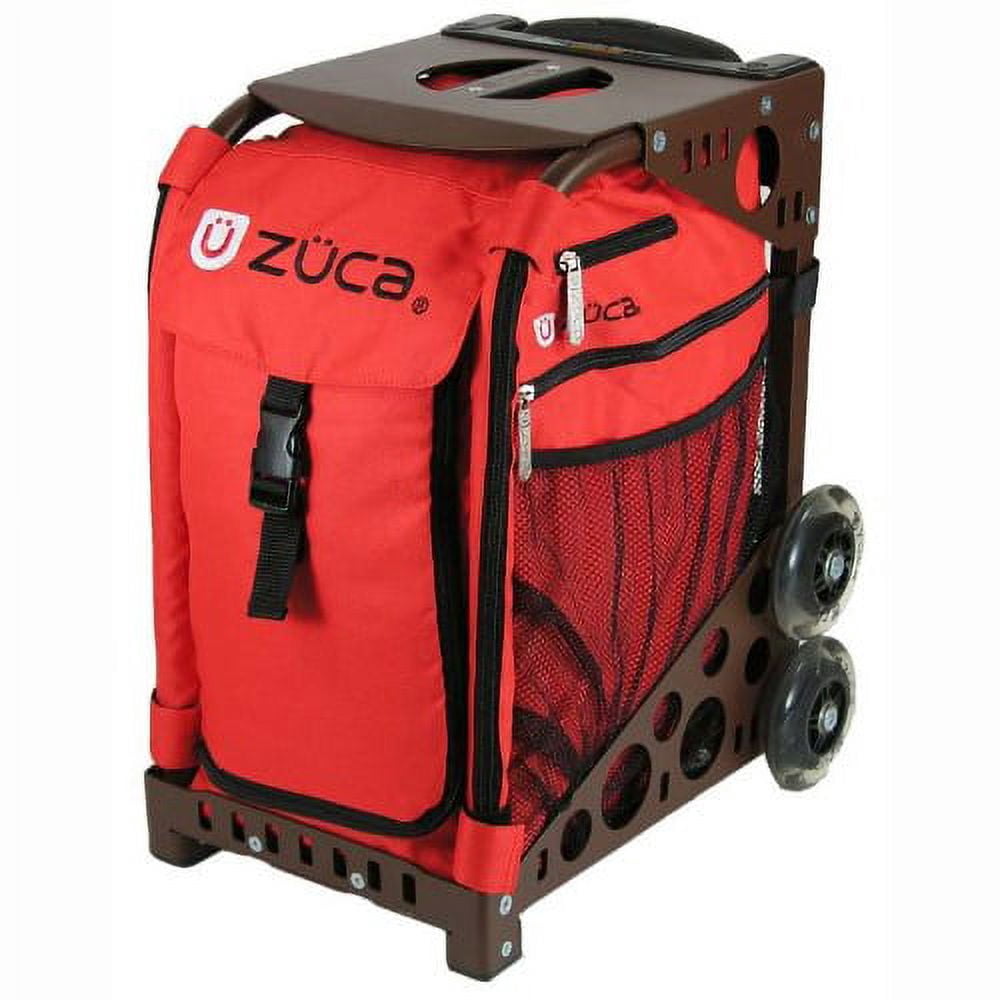Zuca Sport Chili Insert Bag (Red) & Brown Frame with Flashing Wheels ...