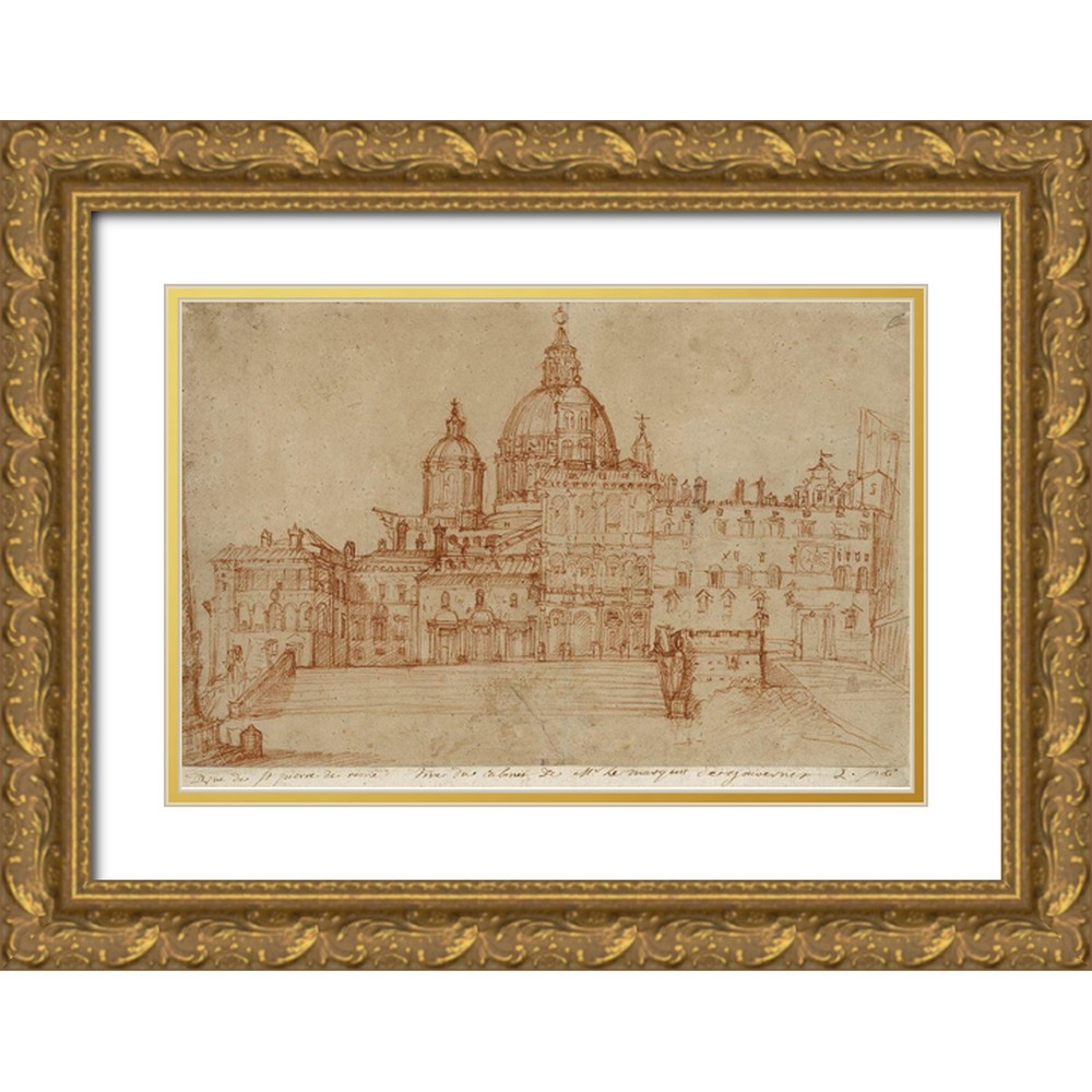 Zuccaro, Federico 24x17 Gold Ornate Wood Framed with Double Matting ...