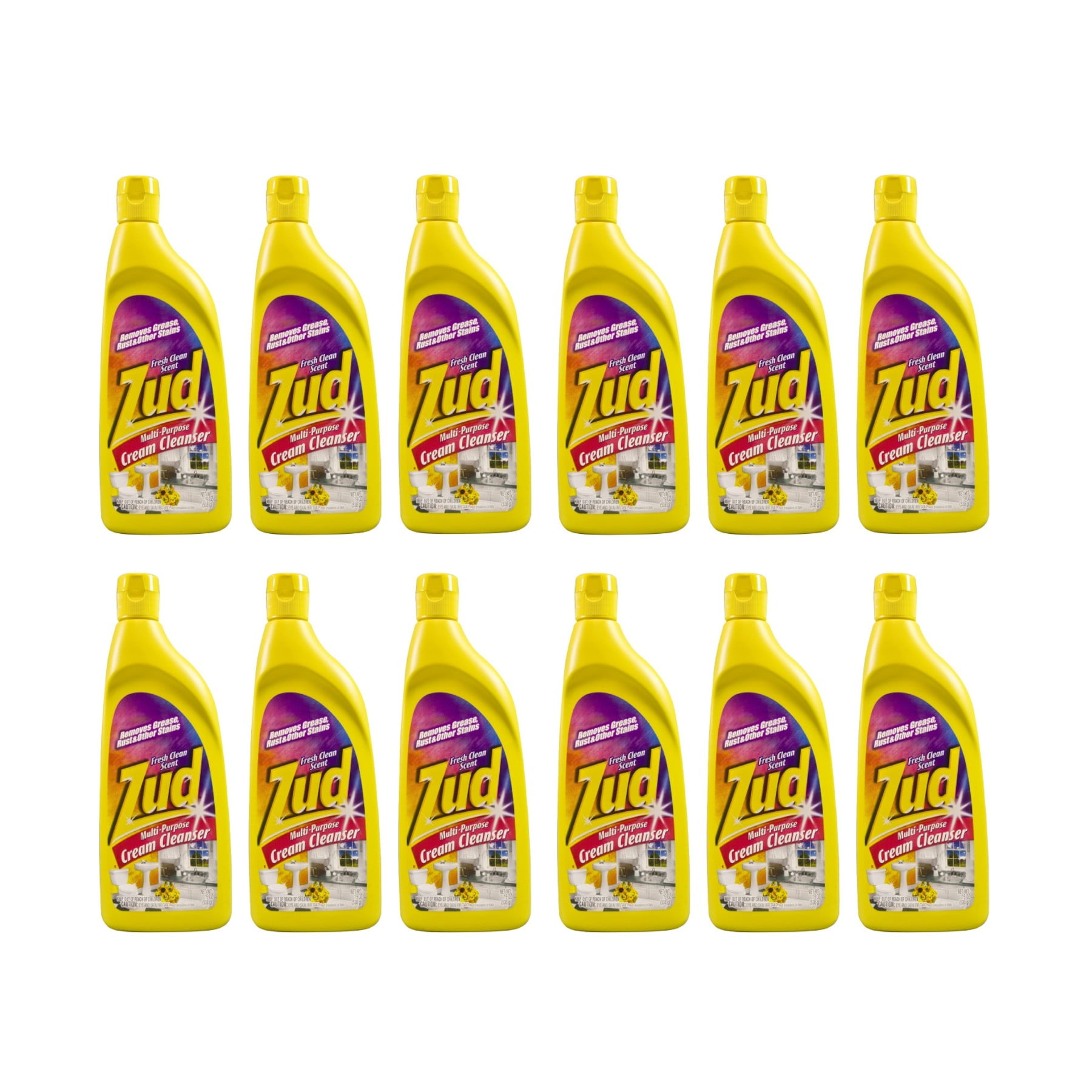 Zud Multi-Purpose Cream Cleanser, Fresh Clean Scent, Pack of 12, 19 Oz ...