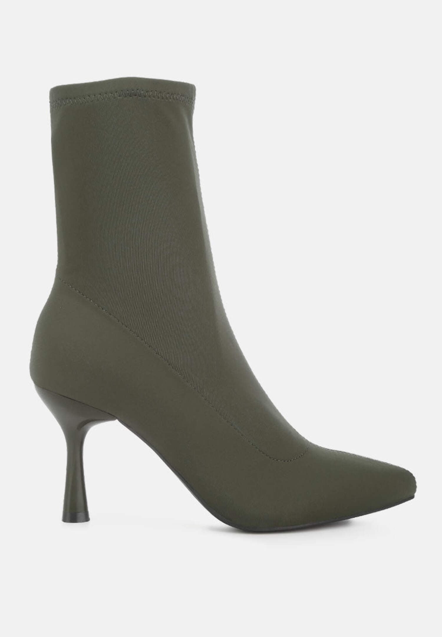 Zudio Solid Mid Heel Sock Boots - Walmart.com