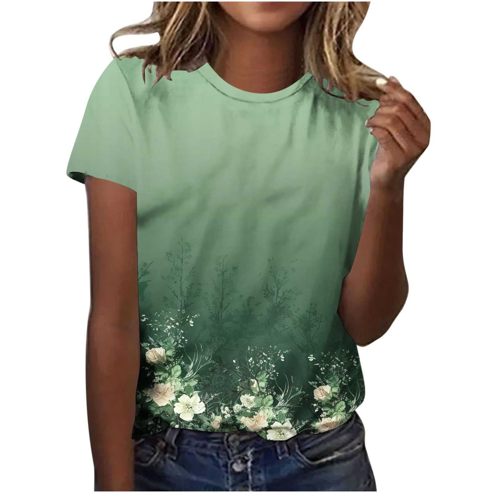 Zuesphe Plus Size Summer Tops for Women 2X Shirts for Women Over 60 ...