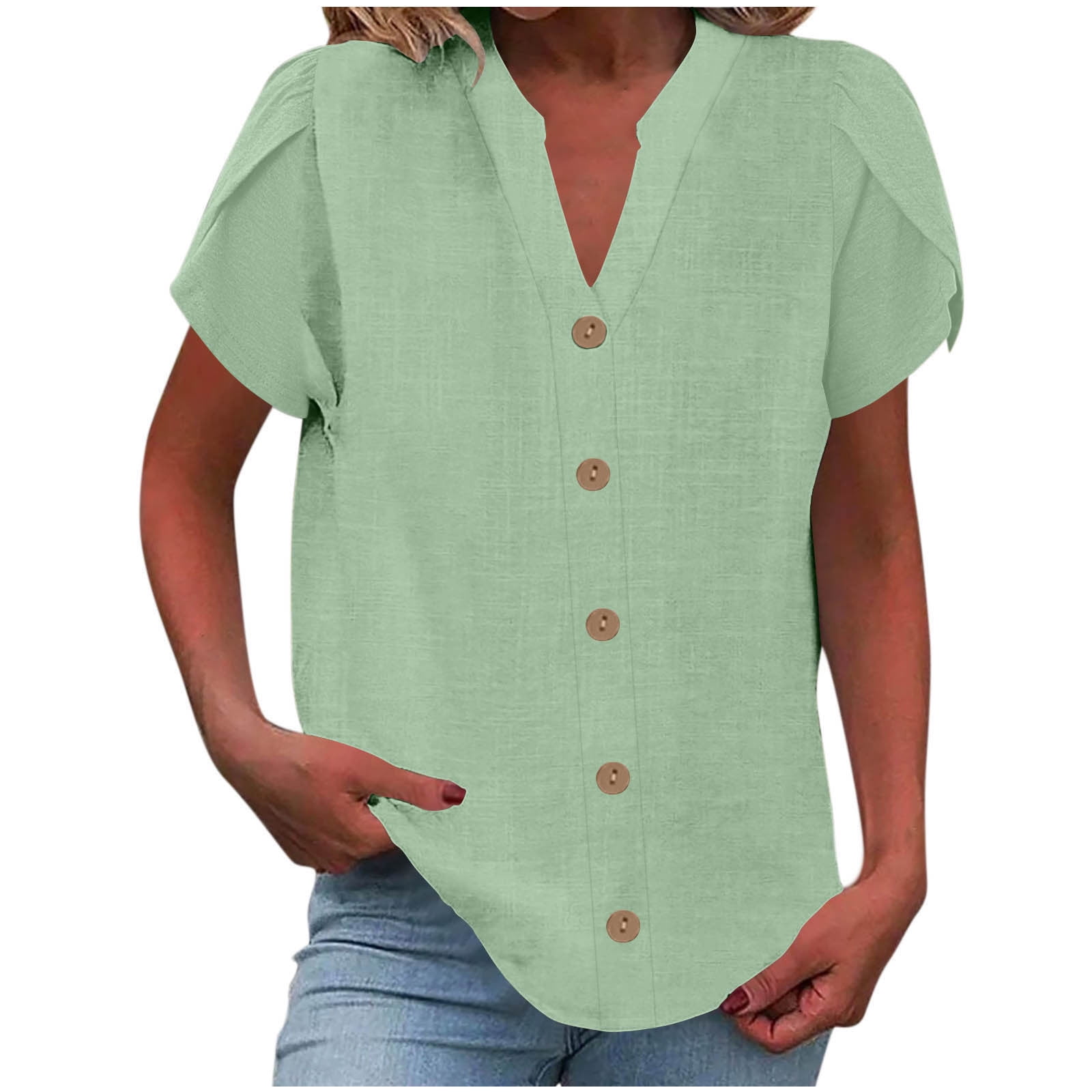 Zuesphe Short Sleeve Tops for Women Fitted Plus Shirts for Women Plus ...
