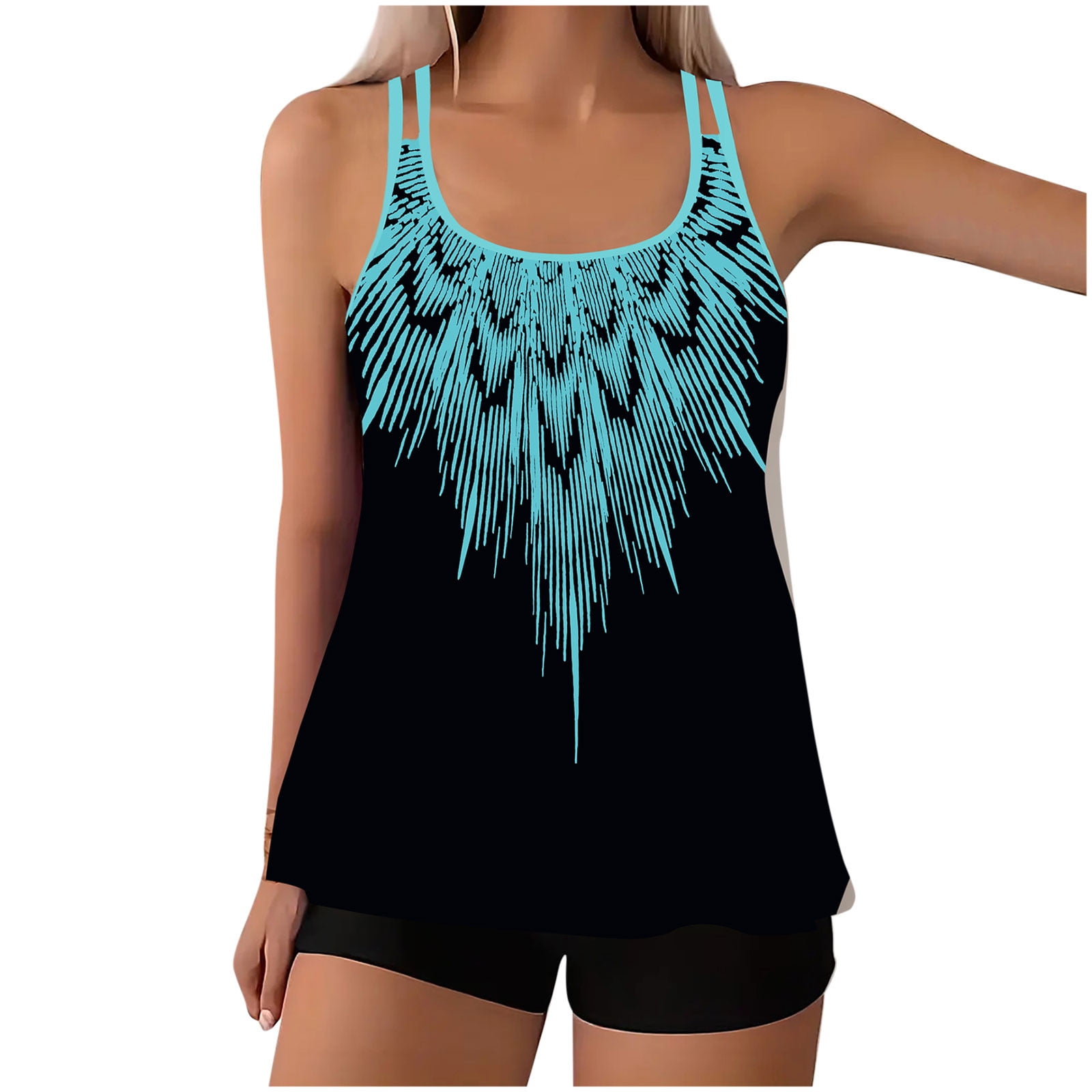 Zuesphe Swim Suits for Women 2025 Tummy Control Tankini Ladies Bathing ...