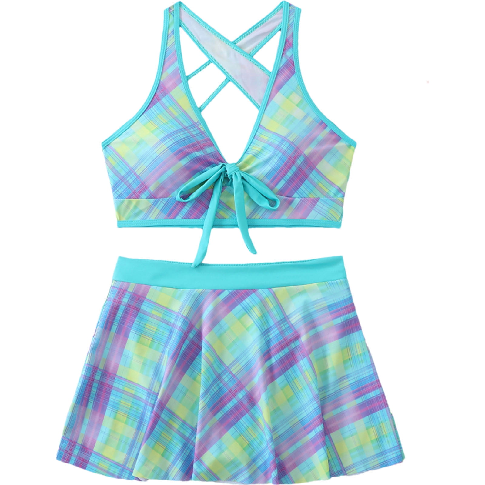 Zuesphe Womens Swimsuits 2 Piece Tankini Ladies Bathing Suits One Piece ...