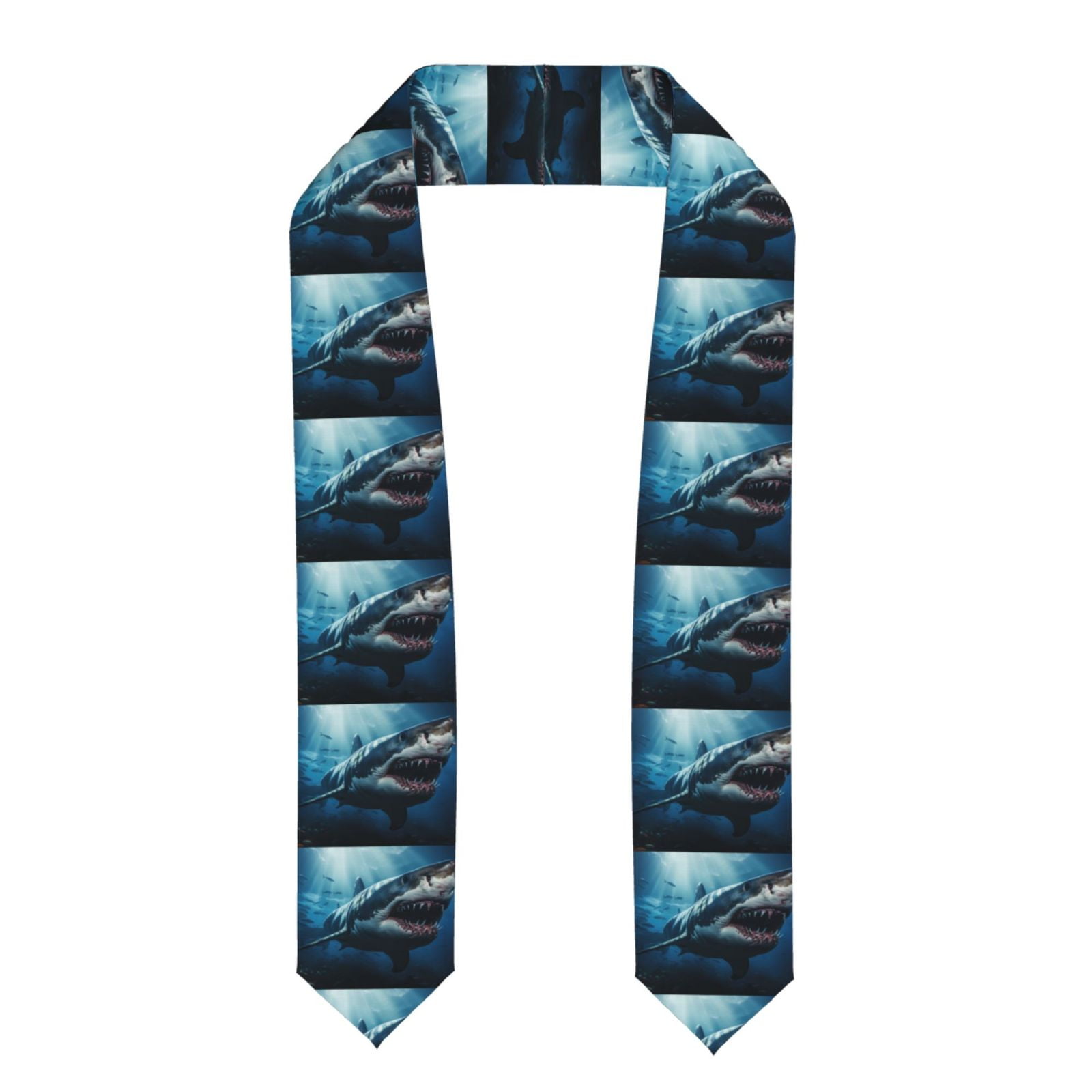 Zufioo 3D Realistic Shark Print Graduation Shawl Ribbon, Graduation ...