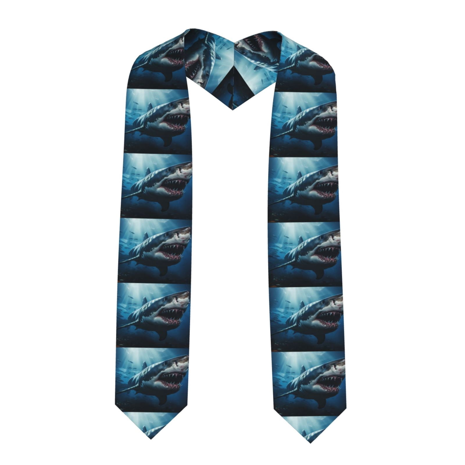 Zufioo 3D Realistic Shark Print Graduation Shawl Ribbon, Graduation ...