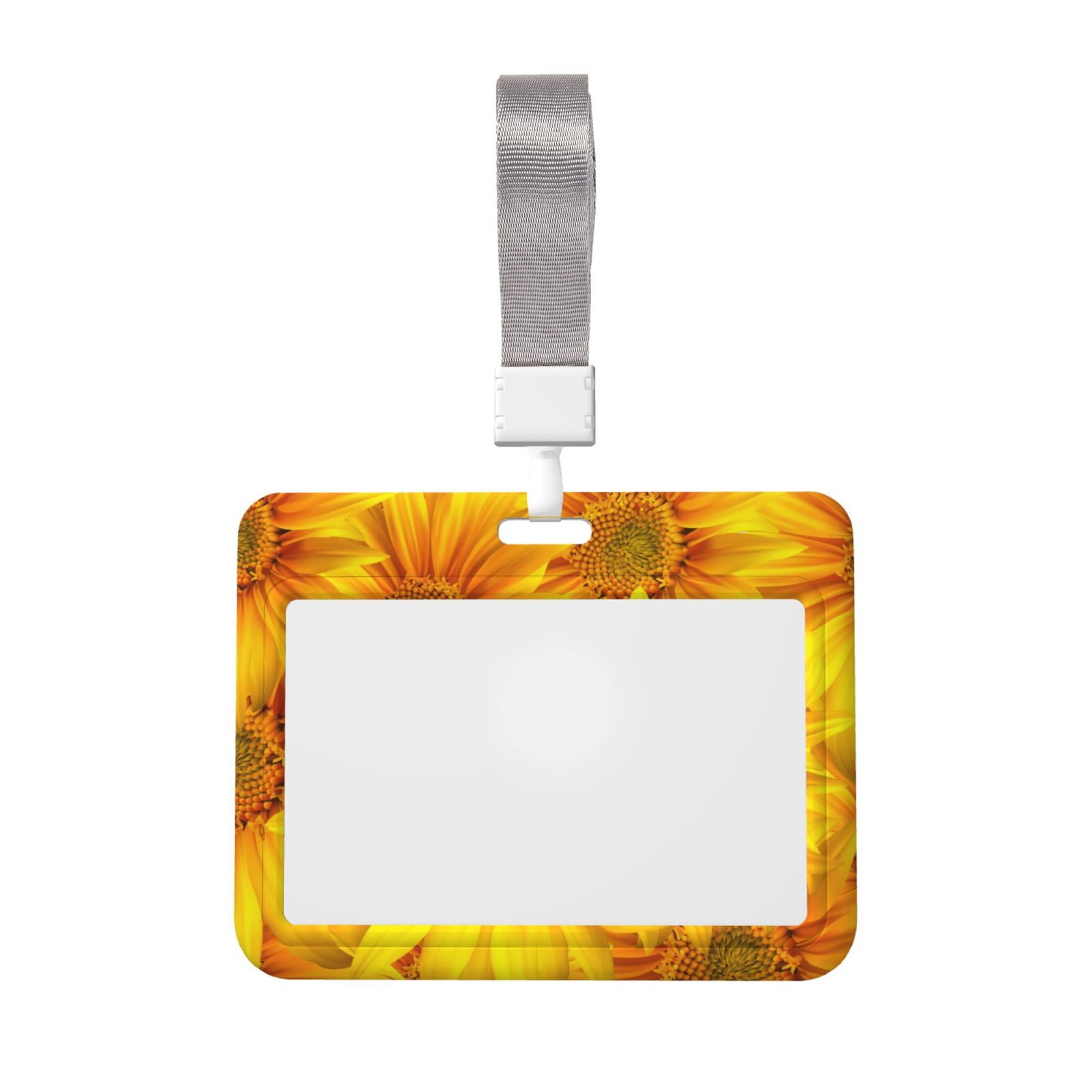 Zufioo 3D Sunflowers Print Work Badge Protective Case, Waterproof ...