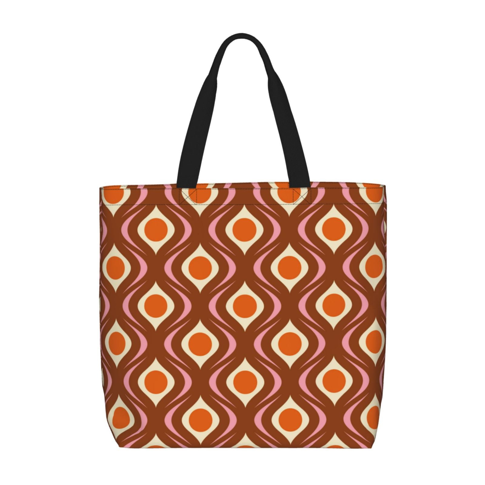 Zufioo 70's Retro Print Large Capacity Single Shoulder Convenient Bag ...