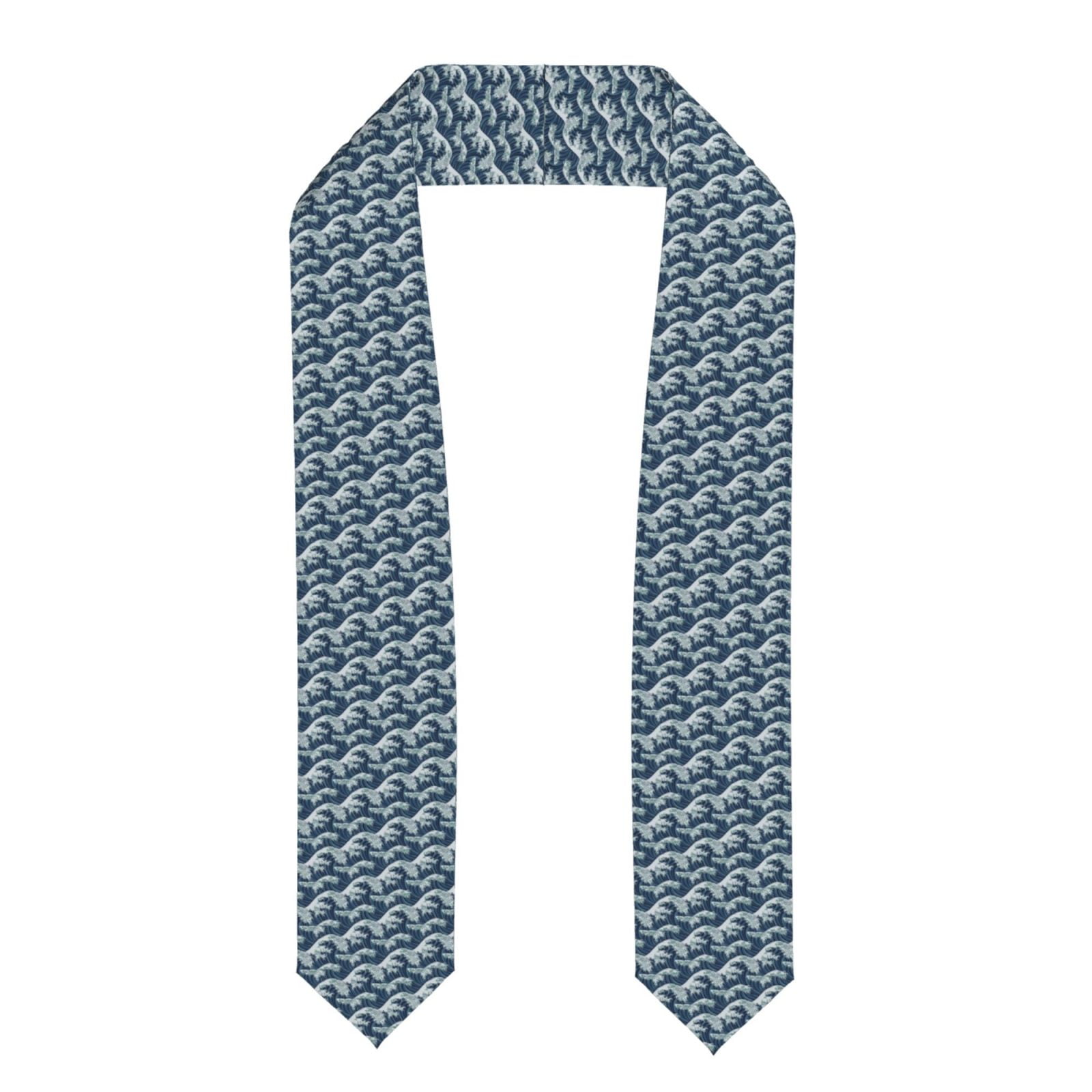 Zufioo A Japanese Great Wave Print Graduation Shawl Ribbon, Graduation ...