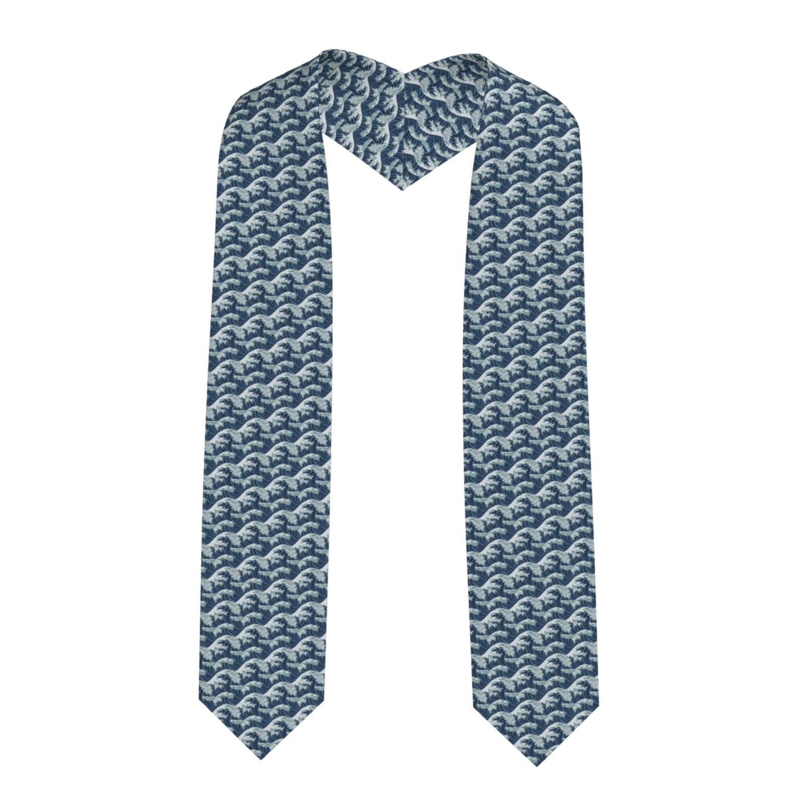 Zufioo A Japanese Great Wave Print Graduation Shawl Ribbon, Graduation ...