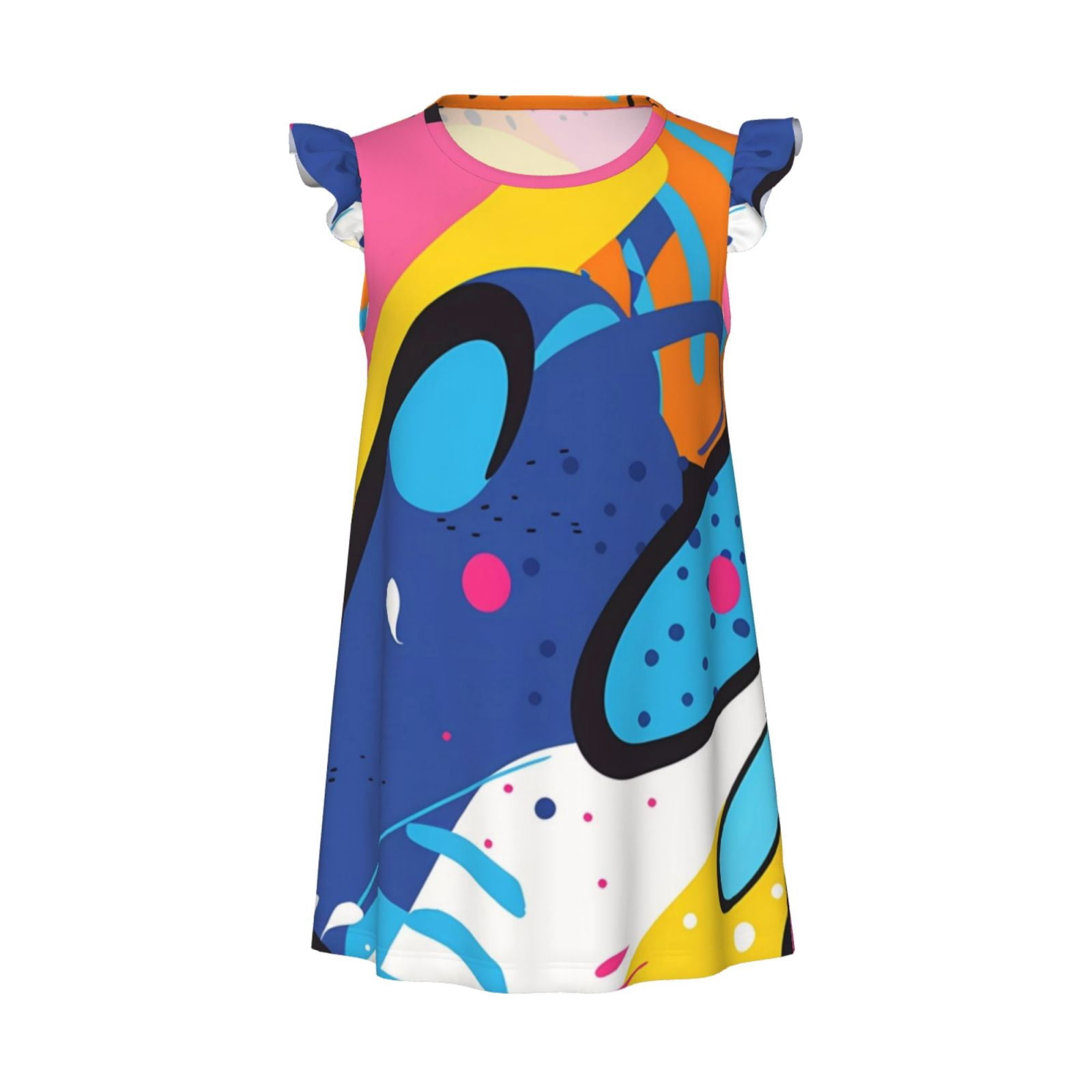 Zufioo Abstract Color Splash Girls Nightgowns Toddler Girl Pajamas Soft ...
