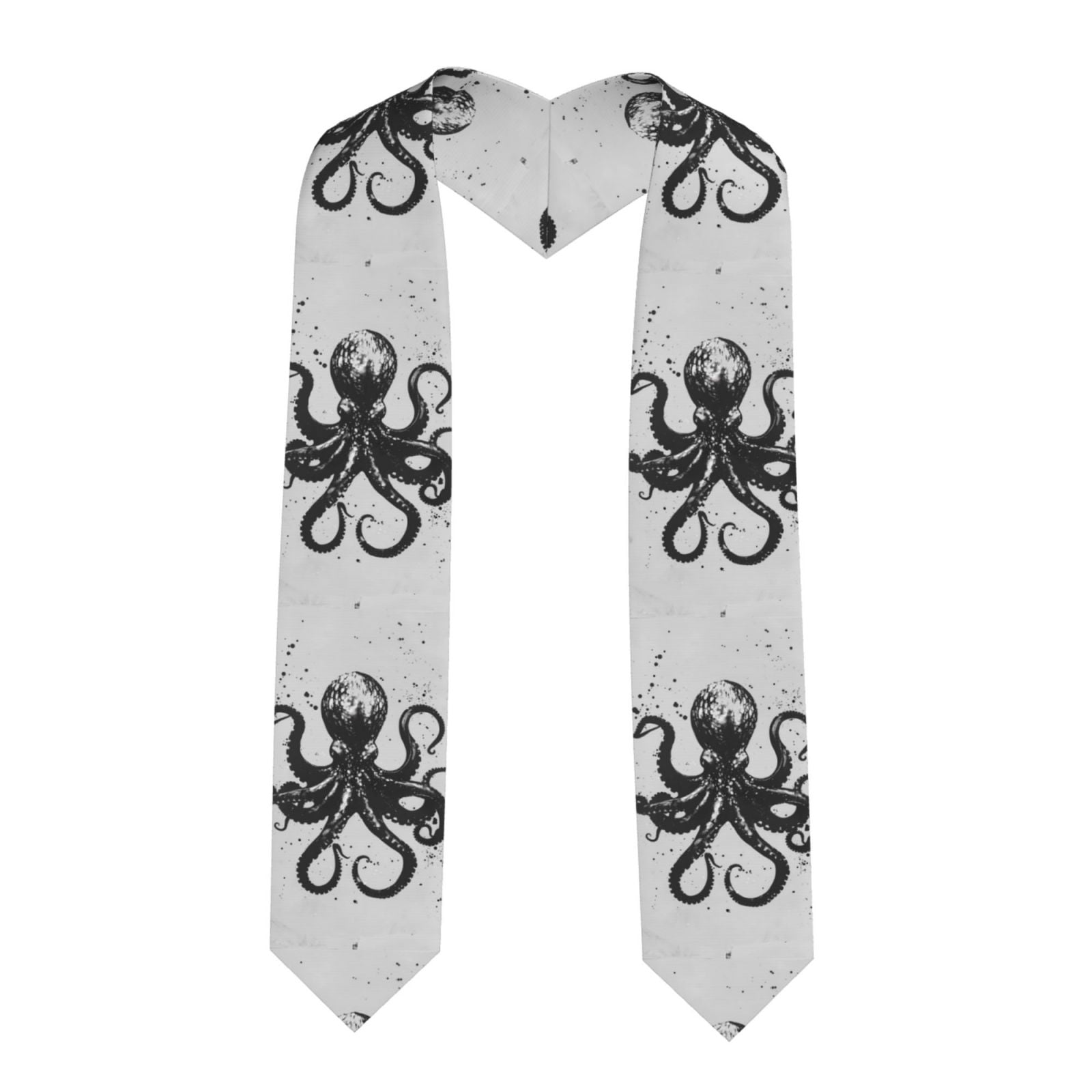 Zufioo Abstract Ink Octopus Print Graduation Shawl Ribbon, Graduation ...