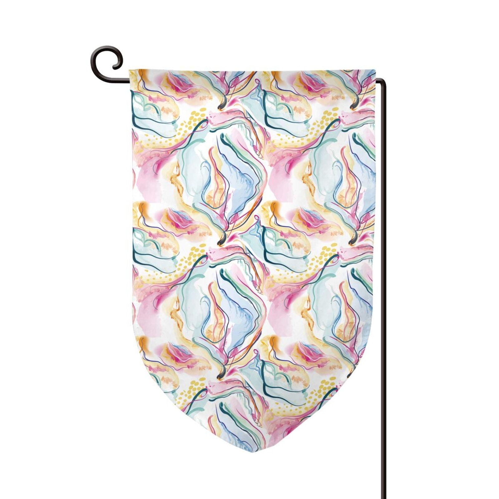 Zufioo Abstract Marble Texture Print Garden Decoration Flags, Sun ...