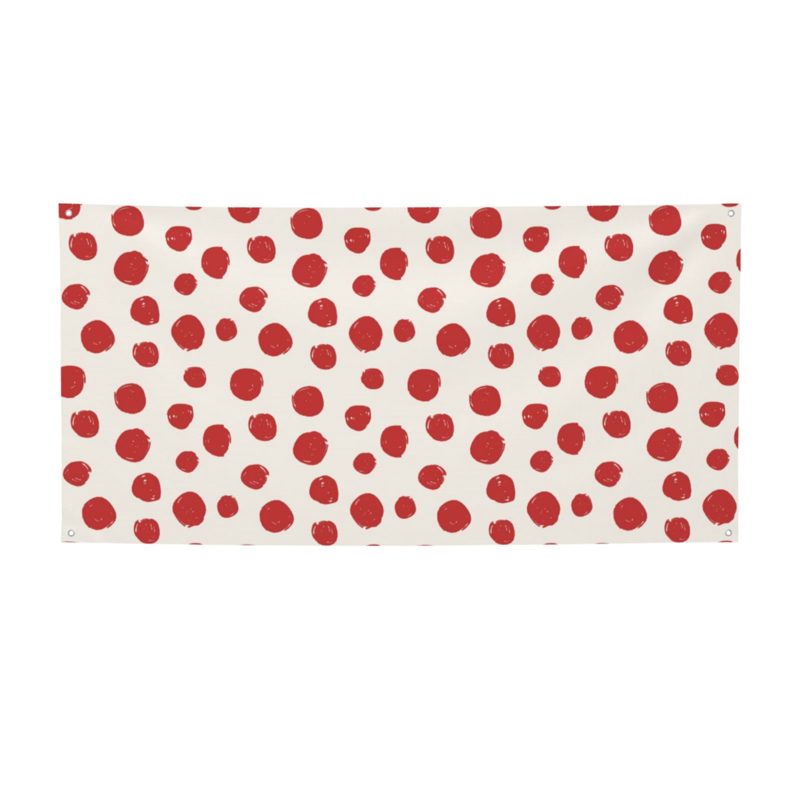 Zufioo Abstract Red Polka Dot Print Holiday Banners, Party Banners ...