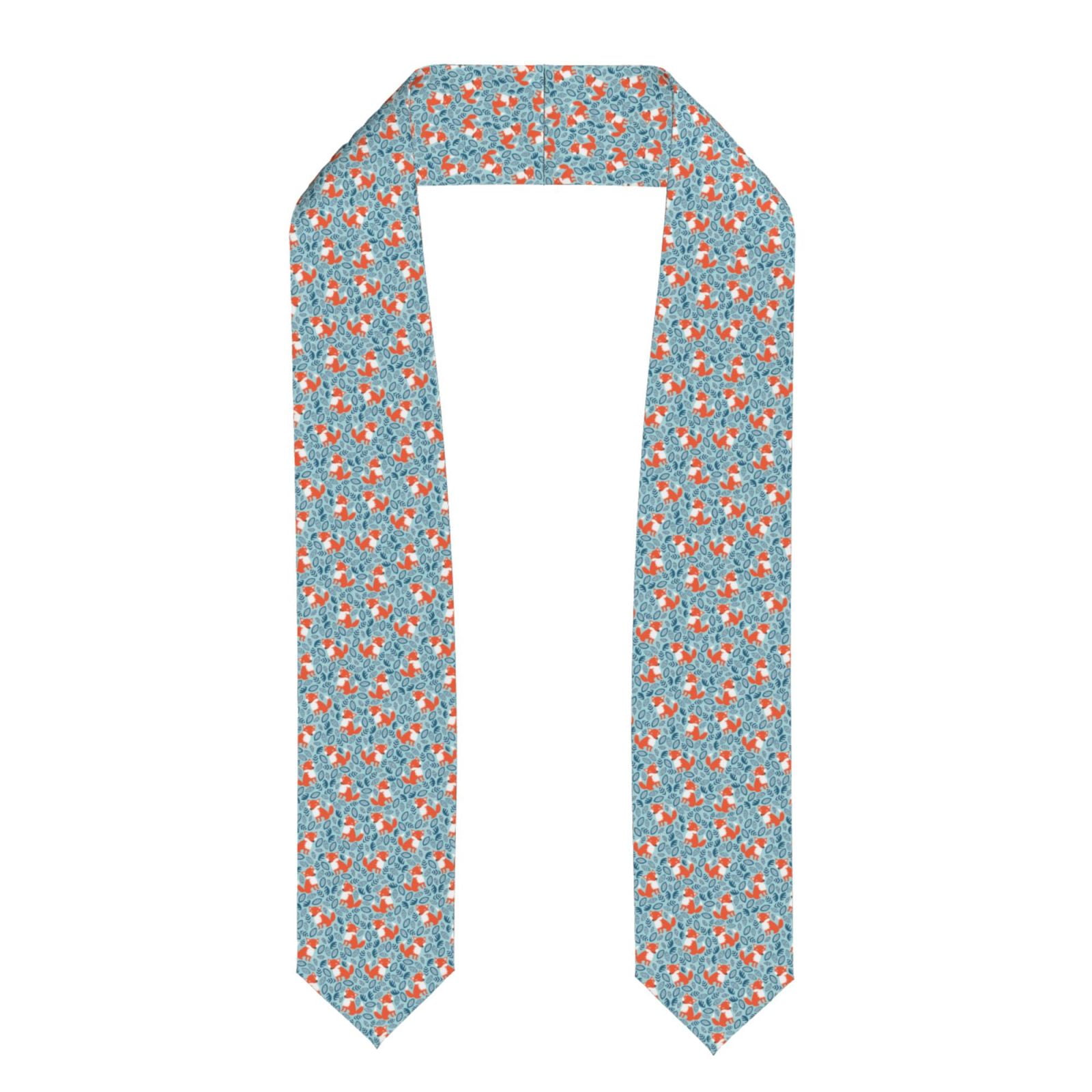 Zufioo Abstract leaves fox Print Graduation Shawl Ribbon, Graduation ...